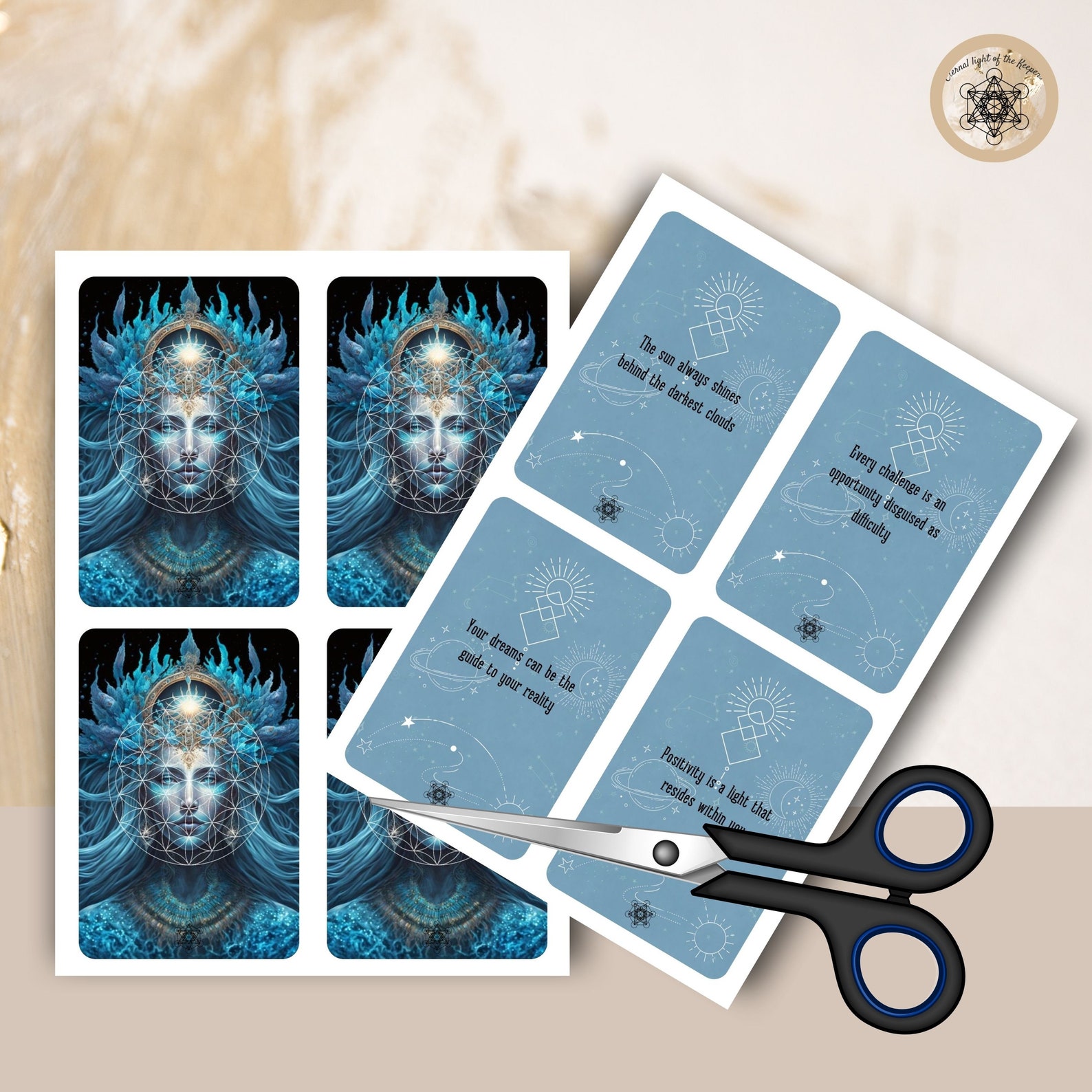 Positive Affirmations Oracle Cards, Printable Card Deck PDF Guide ...