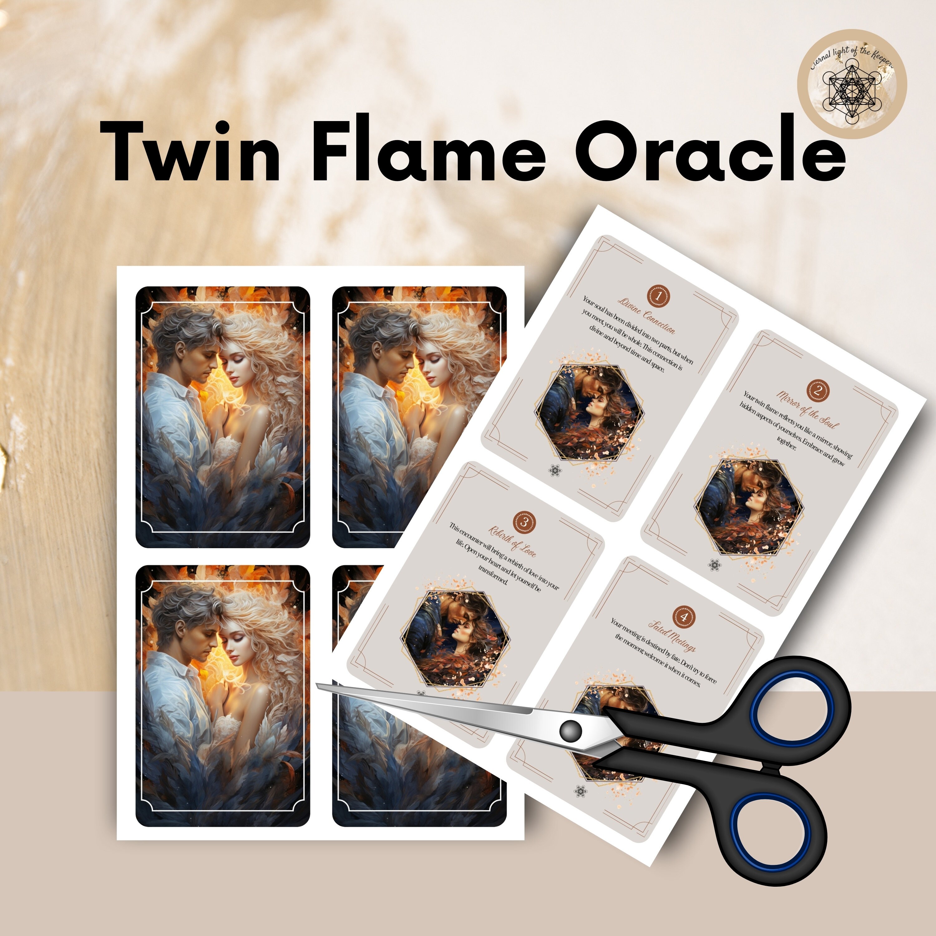 The Twin Flame Oracle Cards, Printable Twin Flame Oracle Deck, Oracle Cards PDF Guide, Digital ...