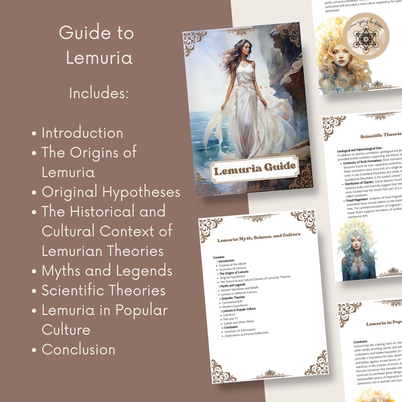 Lemuria Guide, Lost City Myths, Printable Grimoire Pages (digital ...