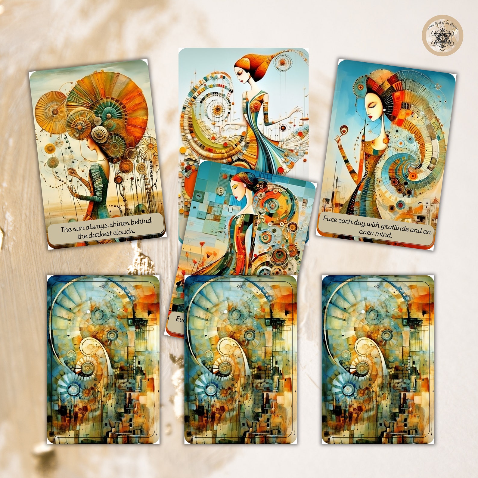 Positive Affirmations Oracle Cards, Printable Card Deck (digital ...