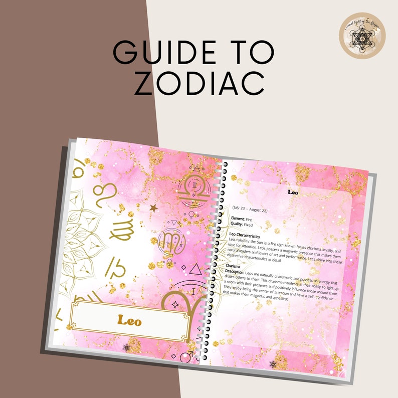 Printable Zodiac Guide Detailed Zodiac PDF, Zodiac Signs and Their ...