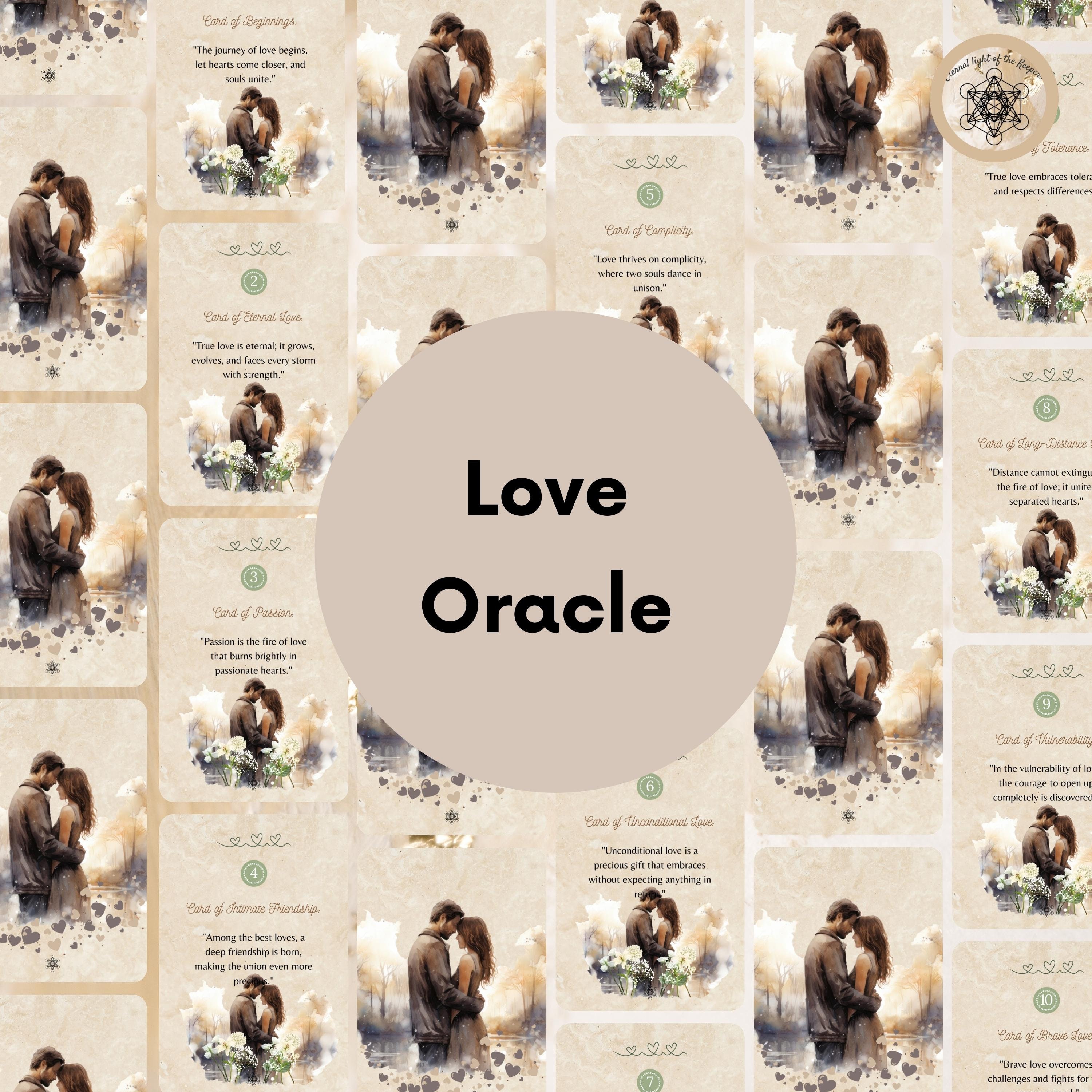 The Love Oracle Cards, Printable Love Oracle Deck, Oracle Cards PDF ...