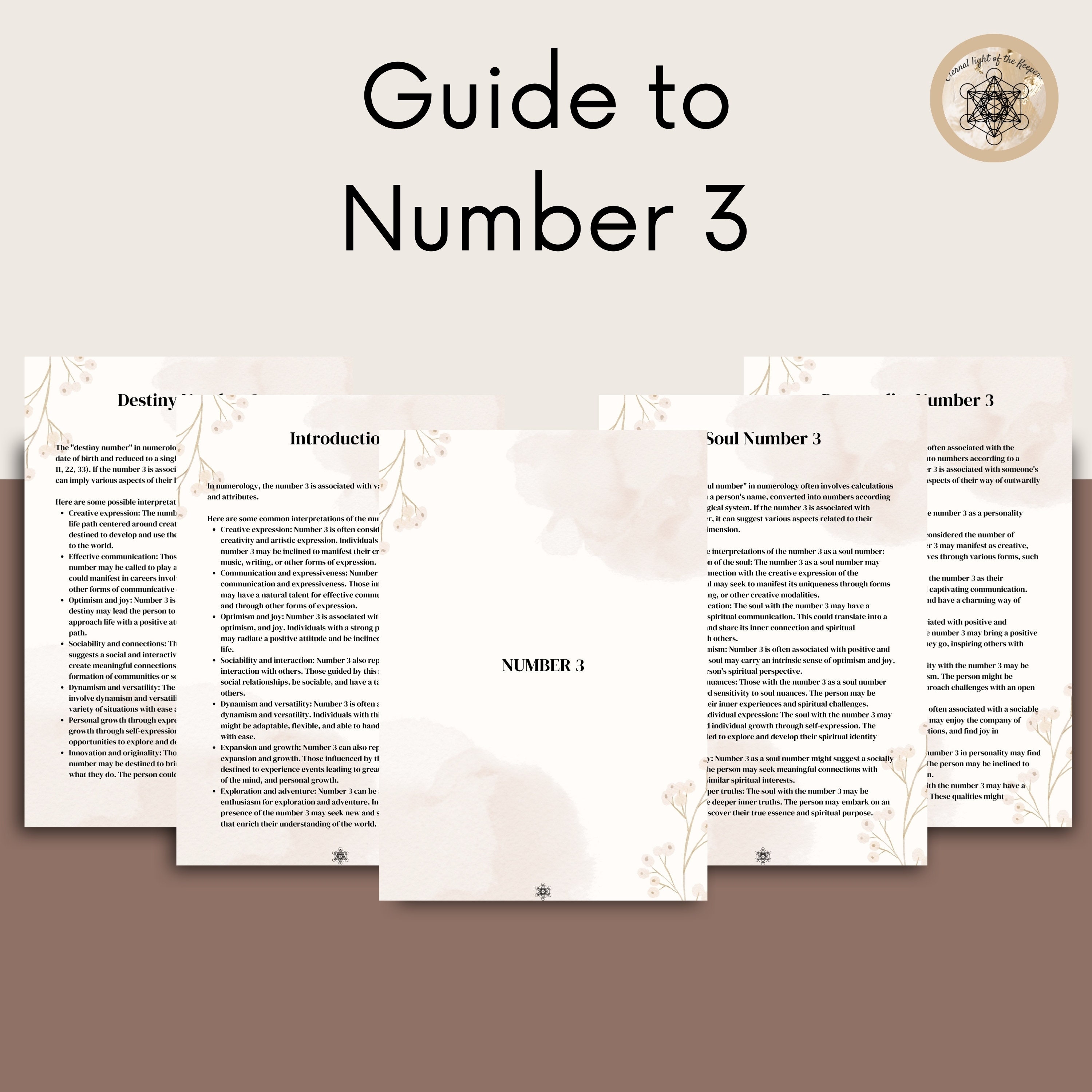 Numerology Guide, Printable Numerology Guide, Learn Numerology, Number ...