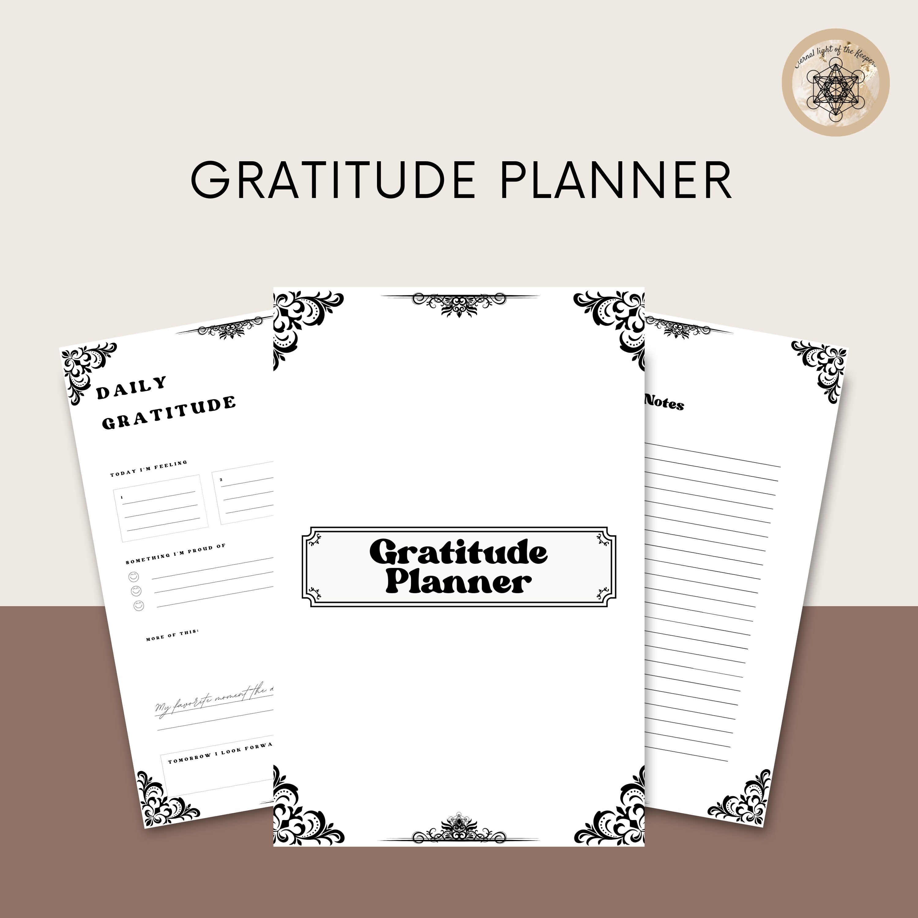 Gratitude Planner, Daily Gratitude Journal | 5-minute Digital ...