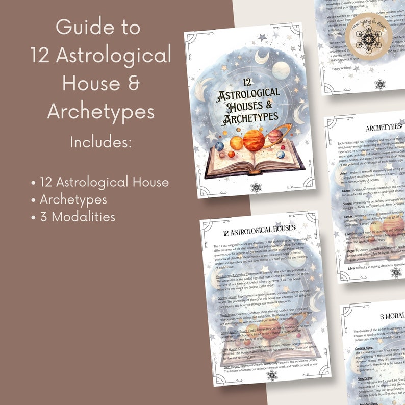 Printable Astrology Guide - Detailed Astrology PDF Workbook & Journal ...