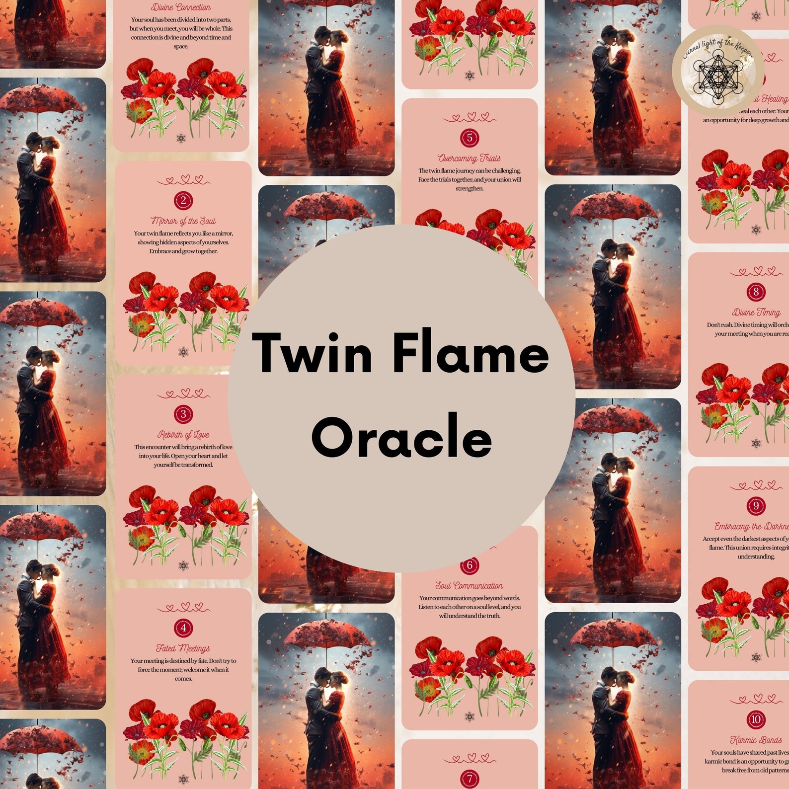 The Twin Flame Oracle Cards, Printable Twin Flame Oracle Deck, Oracle ...