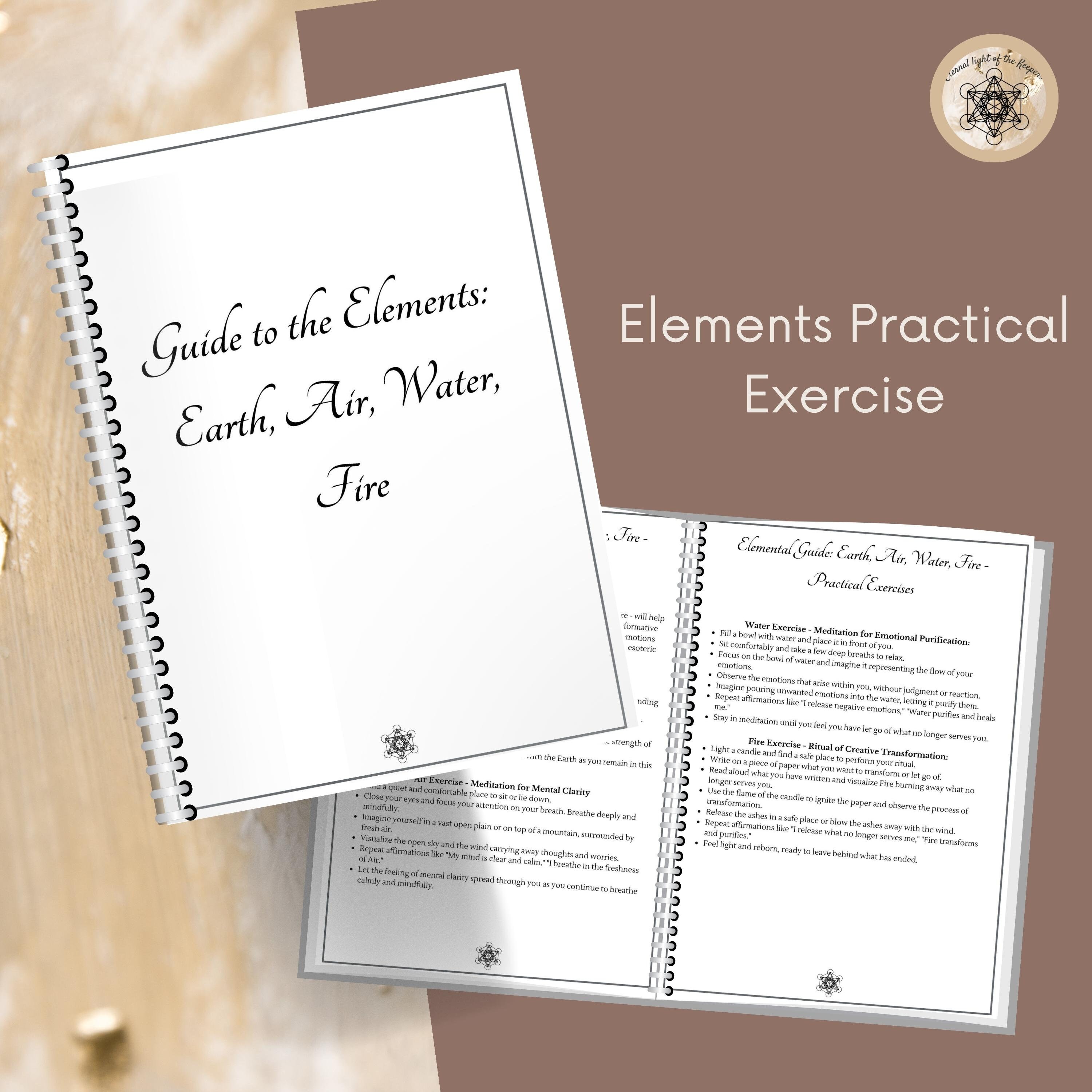 Four Elements: Earth Air Fire Water Elements Printable - Etsy