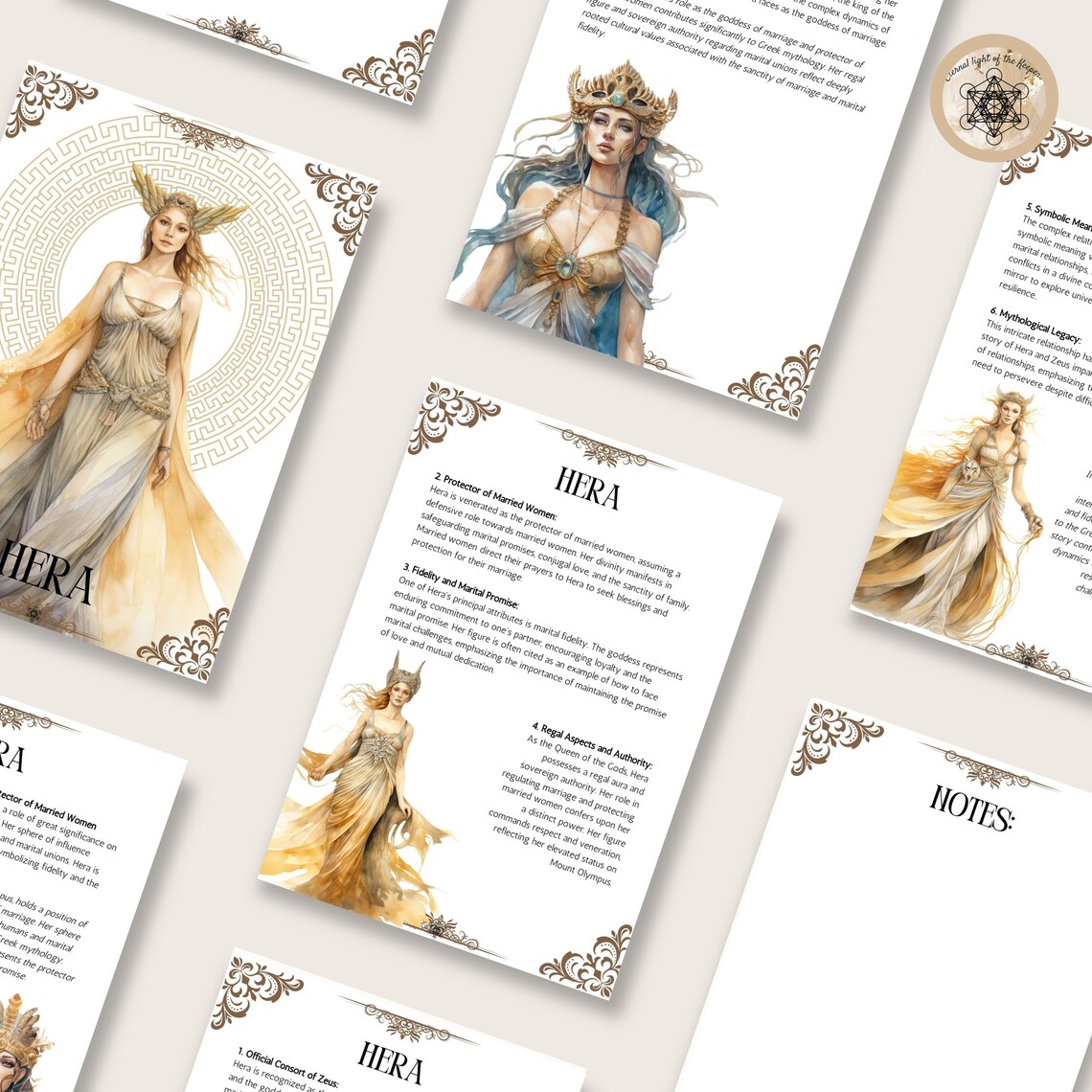 Hera, Queen of Gods, Greek Mythology Guide (PDF). - Etsy