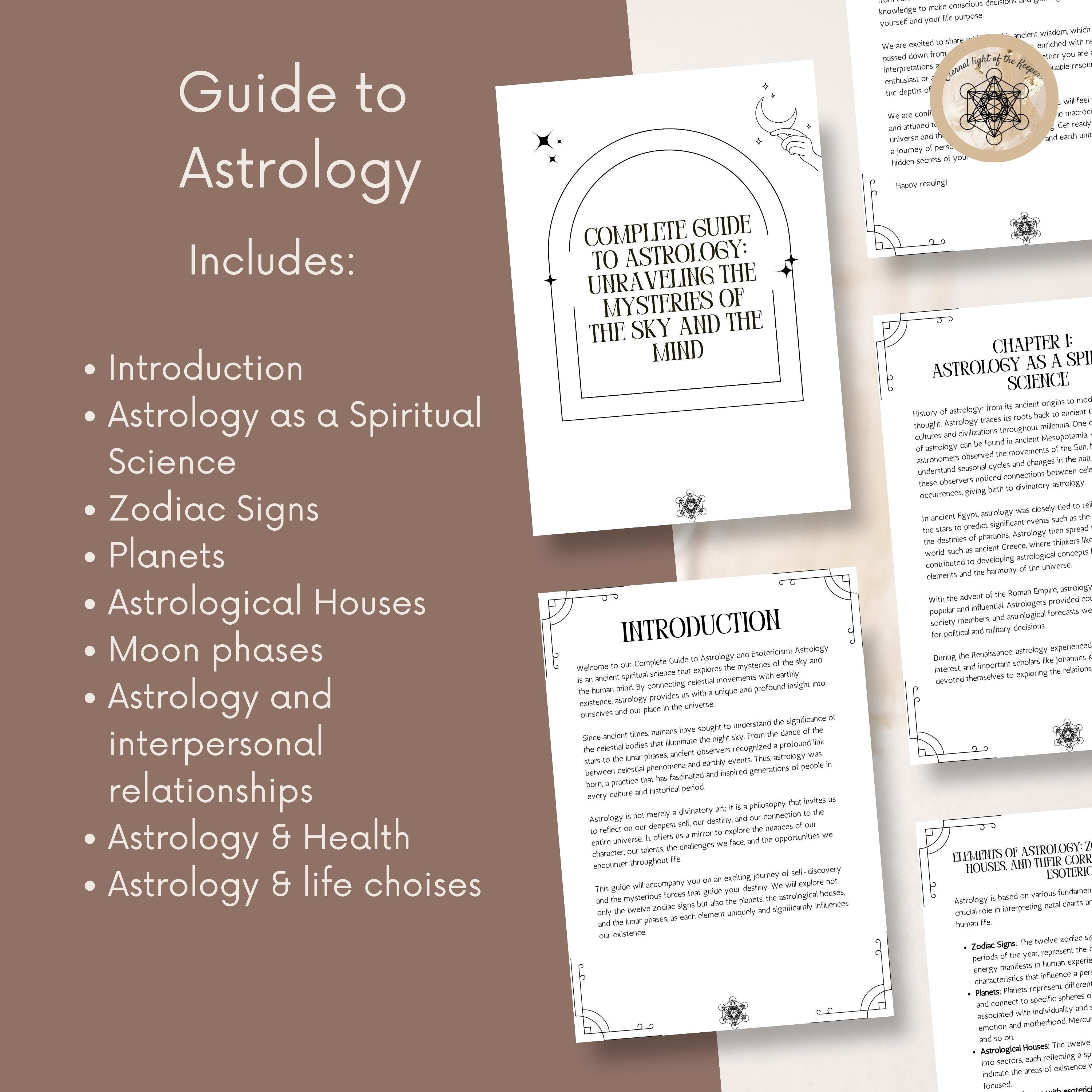 Printable Astrology Guide Detailed Astrology PDF Workbook & Journal for ...