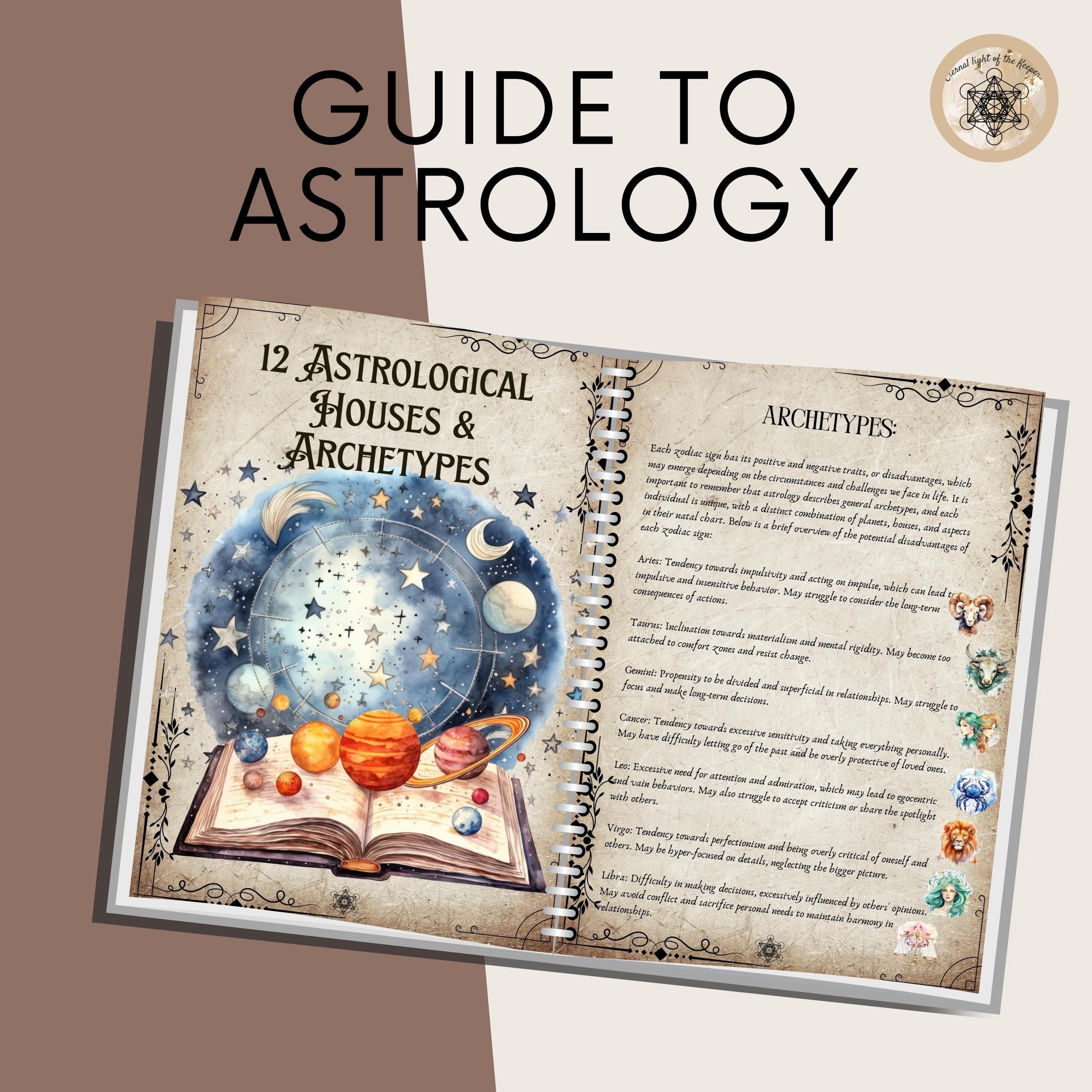 Printable Astrology Guide - Houses, Archetypes, and Modes (PDF). - Etsy