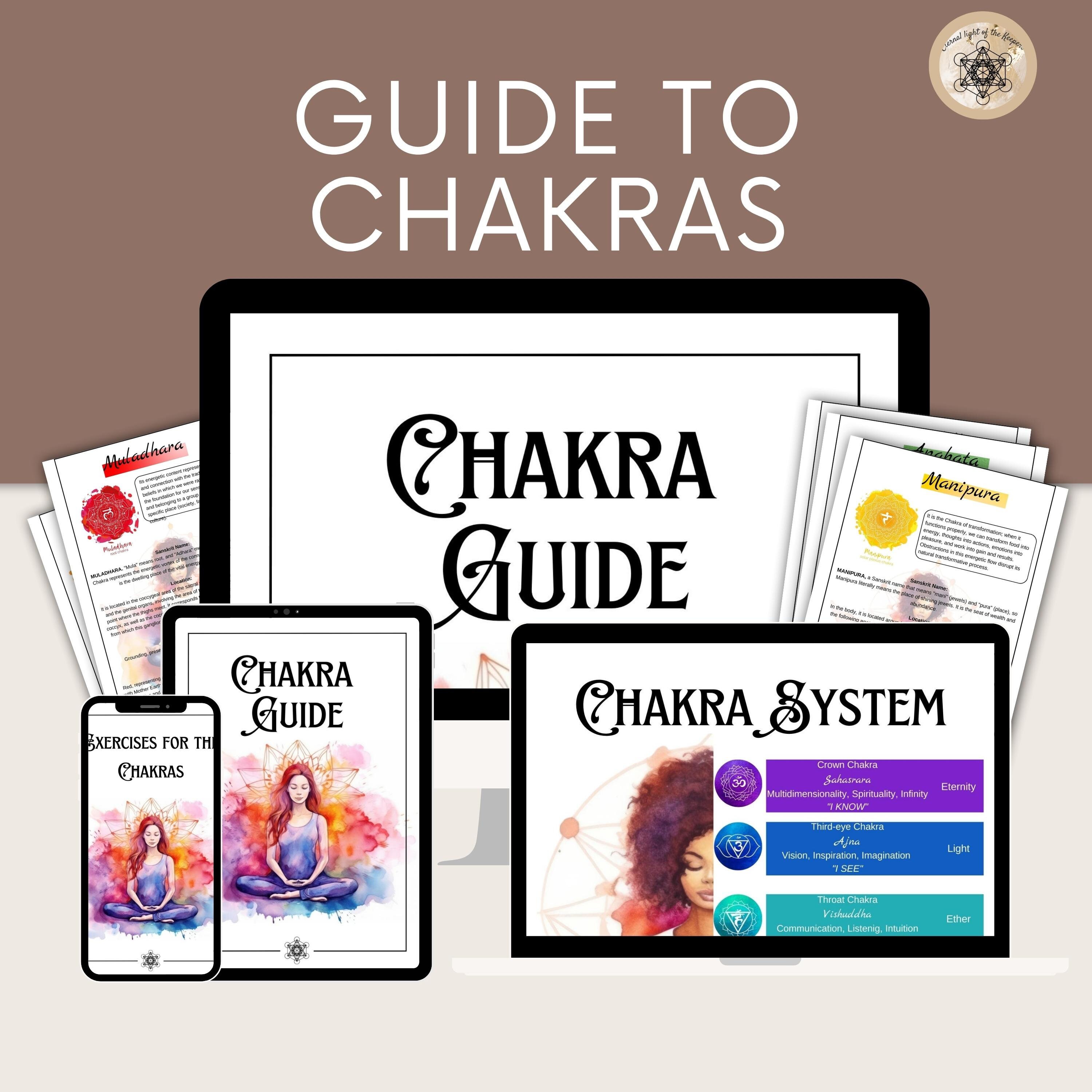 Printable Chakra Guide Detailed PDF A4 Guide for Seven Chakras, Balance ...