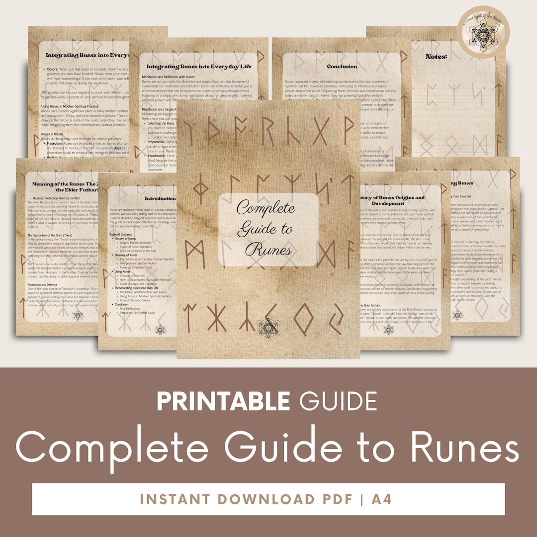 Printable Runes, Runes for Beginners, Celtic Runes, Magic Runes, Runes ...