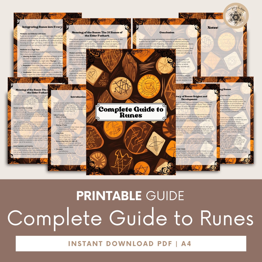 Printable Runes, Runes for Beginners, Celtic Runes, Magic Runes, Runes ...