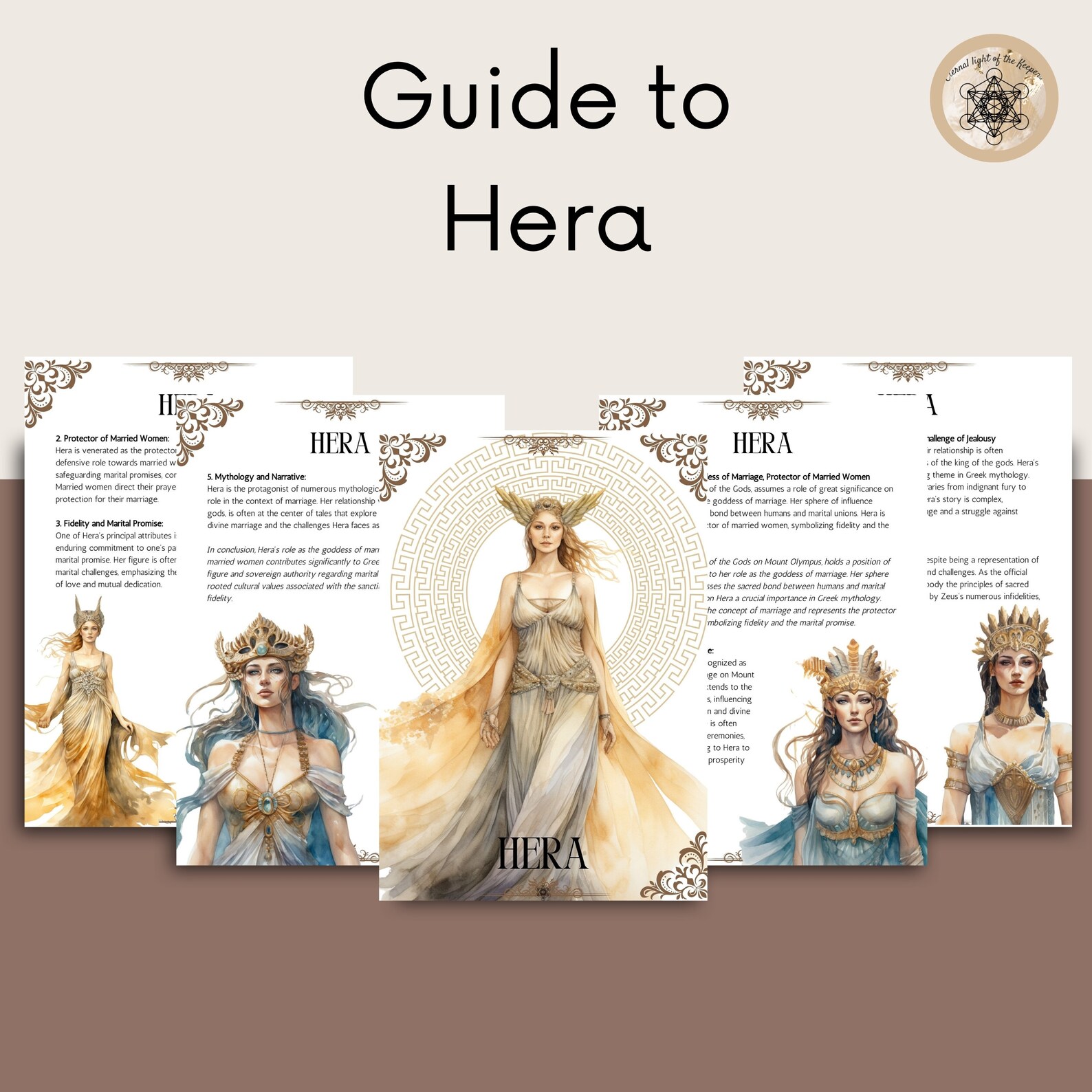 Hera, Queen of Gods, Greek Mythology Guide (PDF). - Etsy