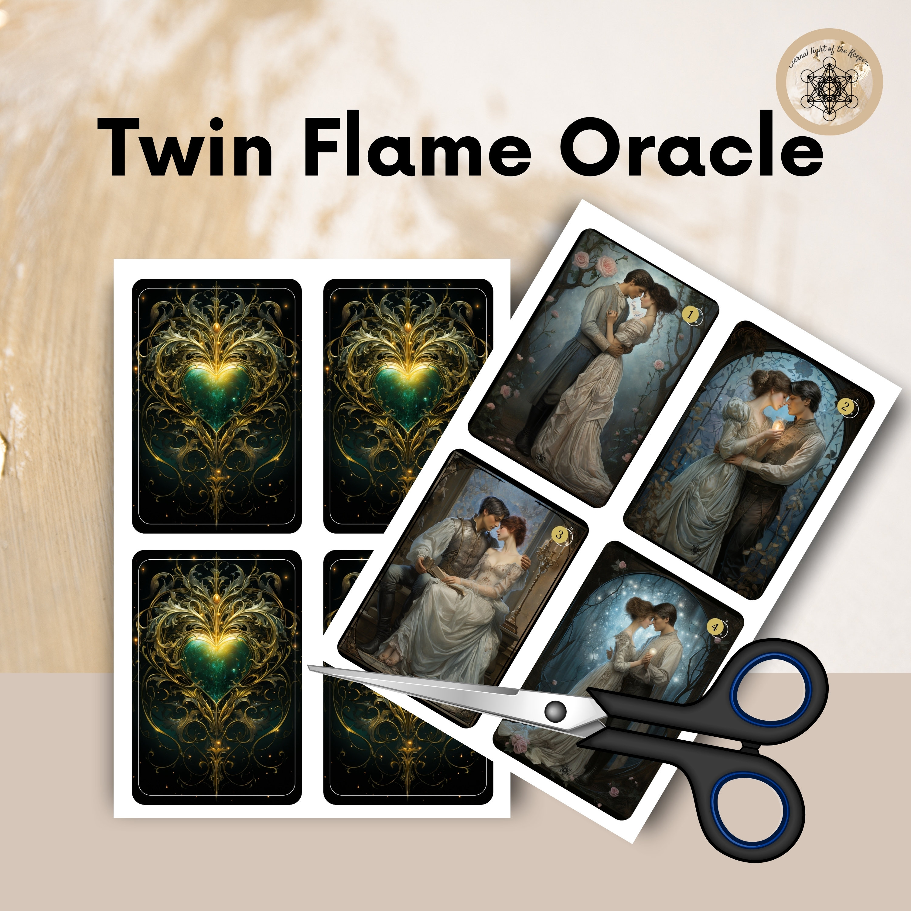 The Twin Flame Oracle Cards, Printable Twin Flame Oracle Deck, Oracle Cards PDF Guide, Digital ...