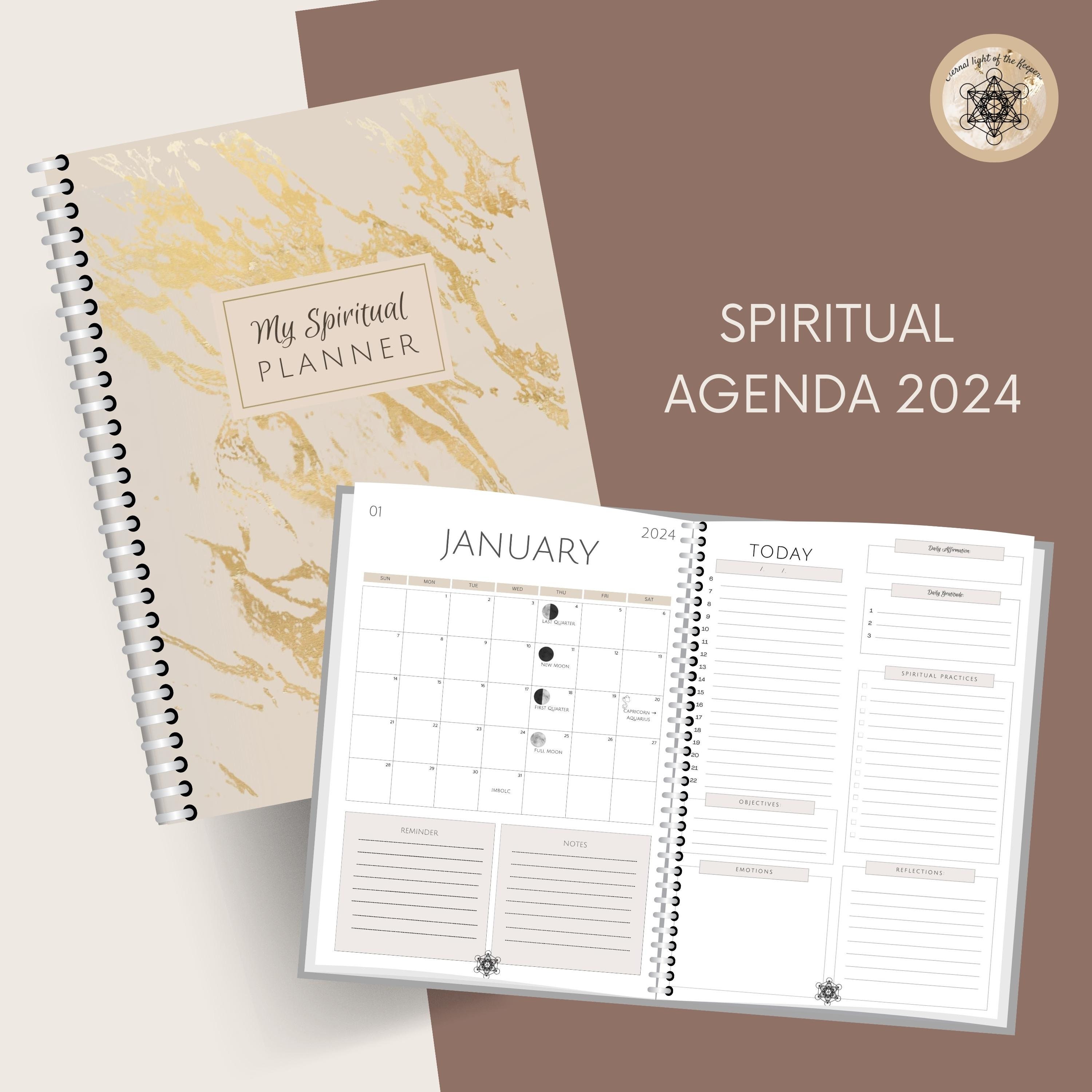 2024 Diary, Spiritual Guide, Printable Journal, 2024 Agenda, Spiritual ...