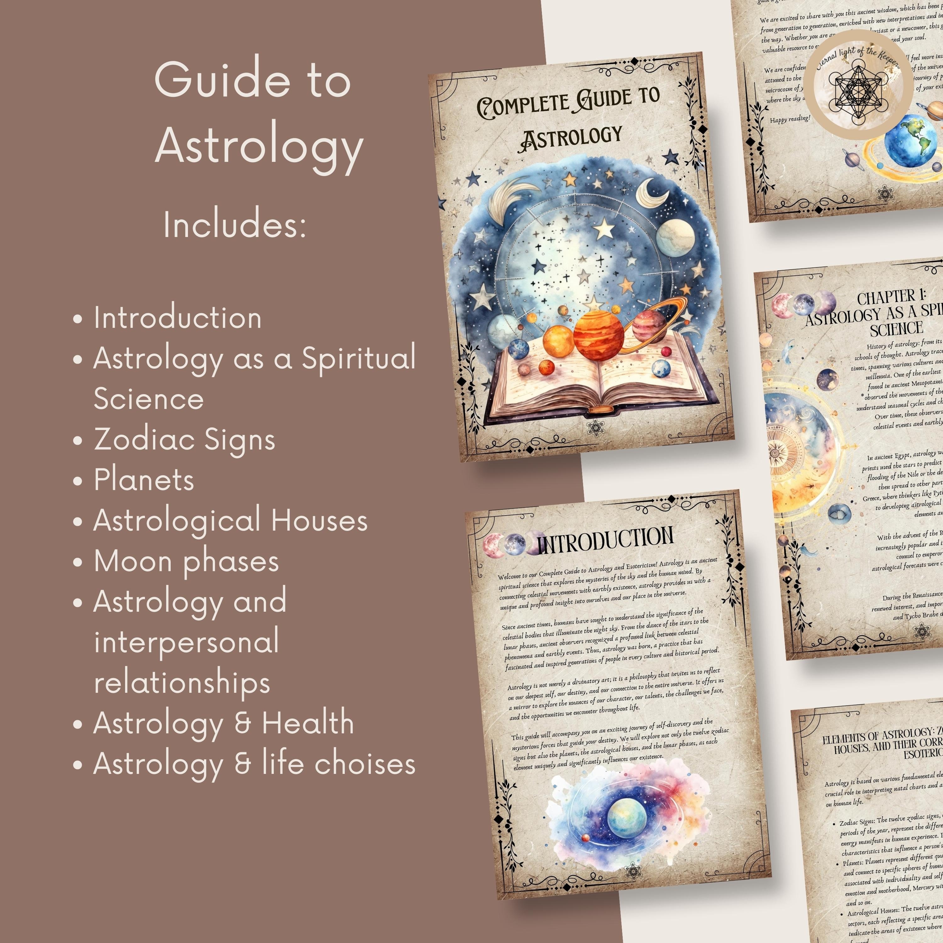 Printable Astrology Guide Detailed Astrology PDF Workbook & Journal for ...