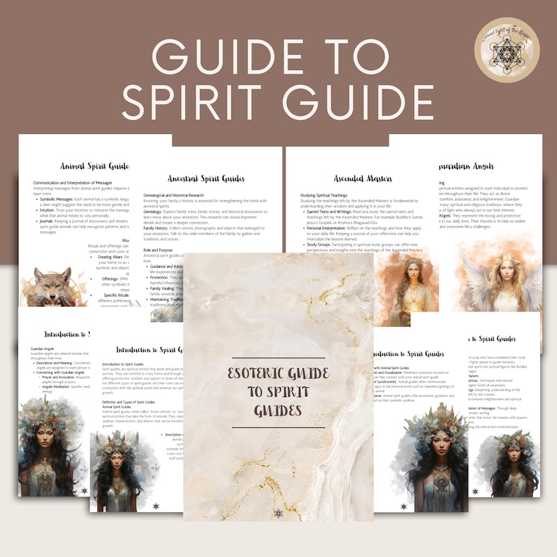 Spirit Guide Journal, Animal Spirits, Meditation (digital Download) - Etsy