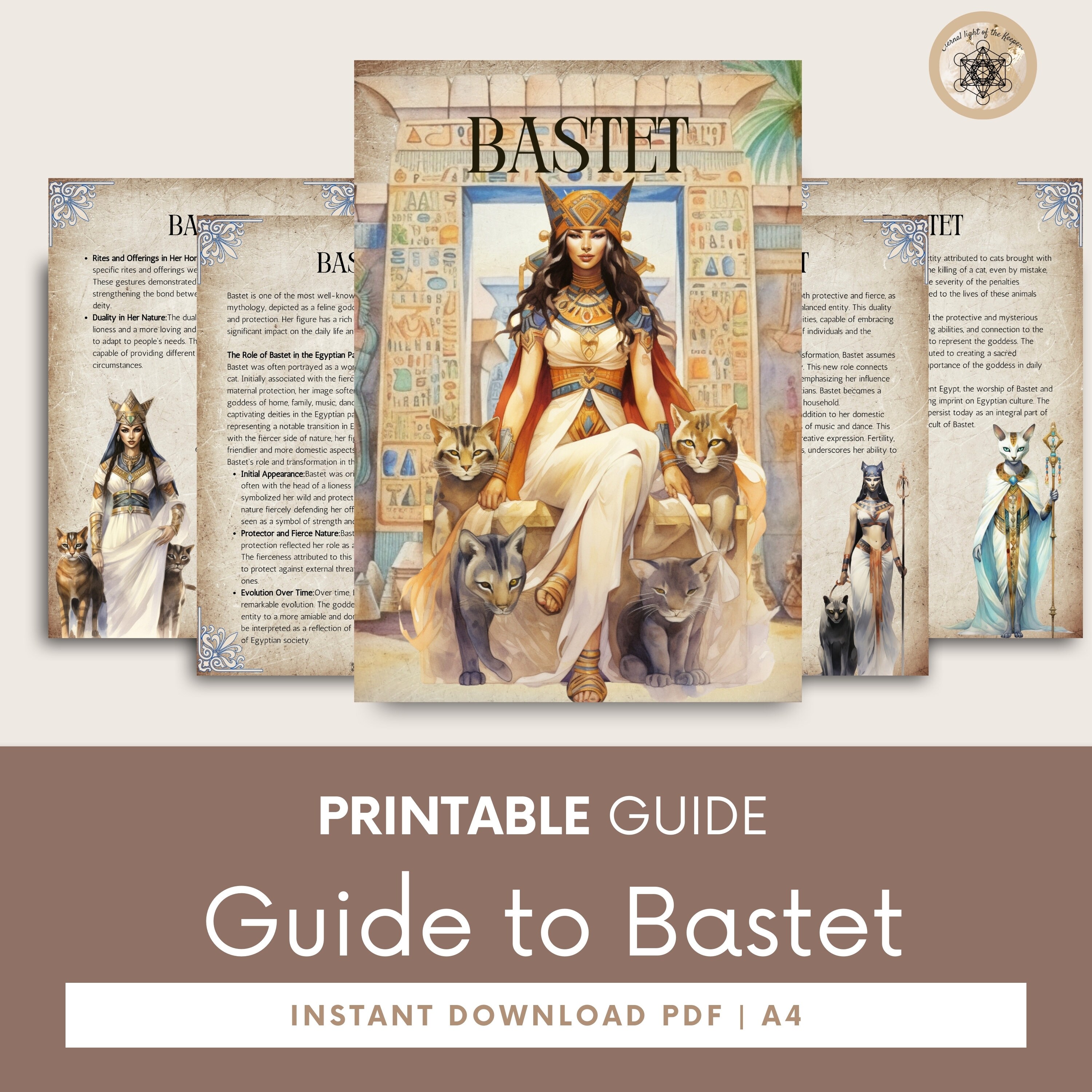 Bastet, Egyptian Gods, Egyptian Goddess , Ancient Egyptian Gods, Egyptian Hieroglyphics, Digital ...