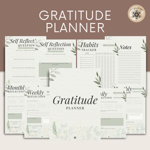 Gratitude Planner, Daily Gratitude Journal | 5-minute Digital ...