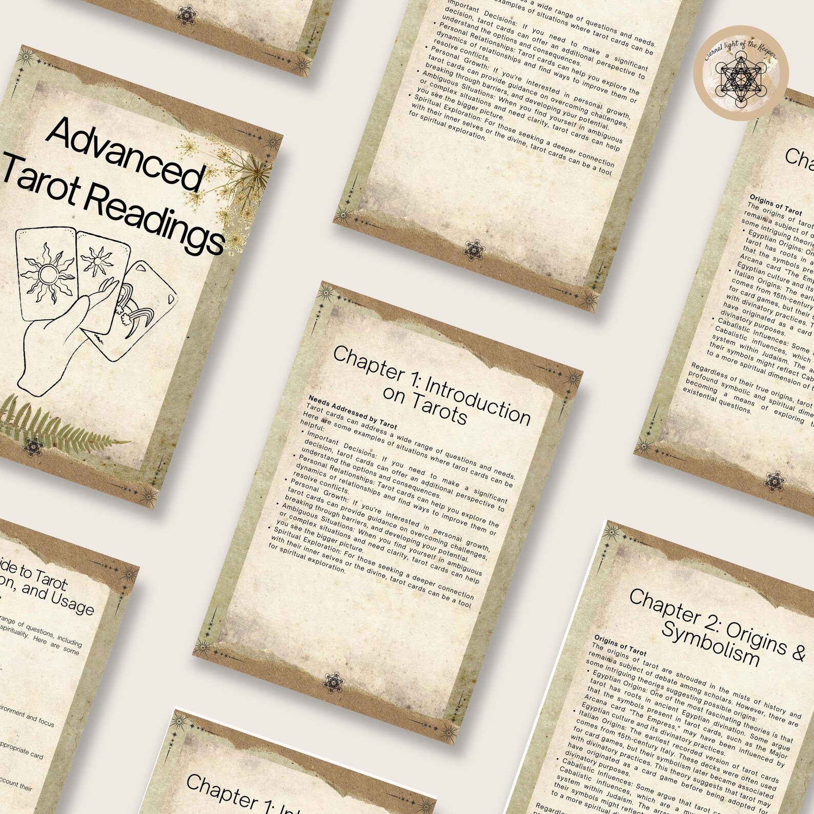 Printable Tarots Guide - Engaging PDF Guide on Tarot Card Reading ...