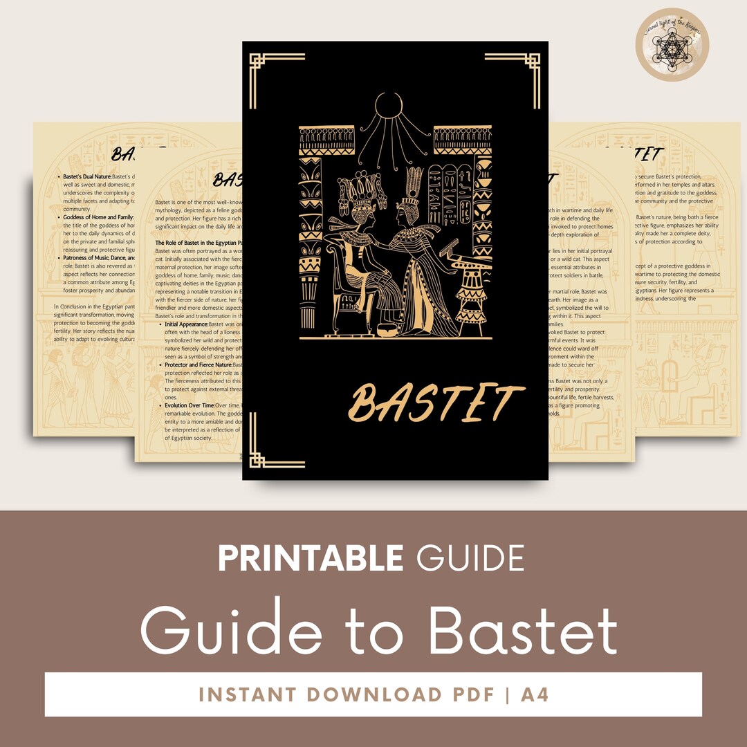 Bastet, Egyptian Gods, Egyptian Goddess , Ancient Egyptian Gods, Egyptian Hieroglyphics, Digital ...