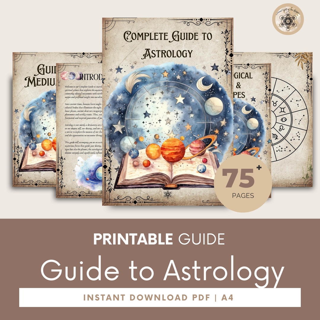Printable Astrology Guide - Detailed Astrology PDF Workbook & Journal ...