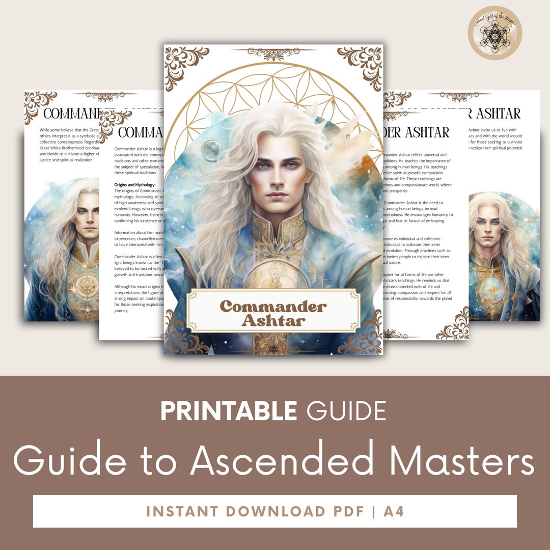 Commander Ashtar Guide: Ascended Masters, Cosmic Wisdom (PDF) - Etsy