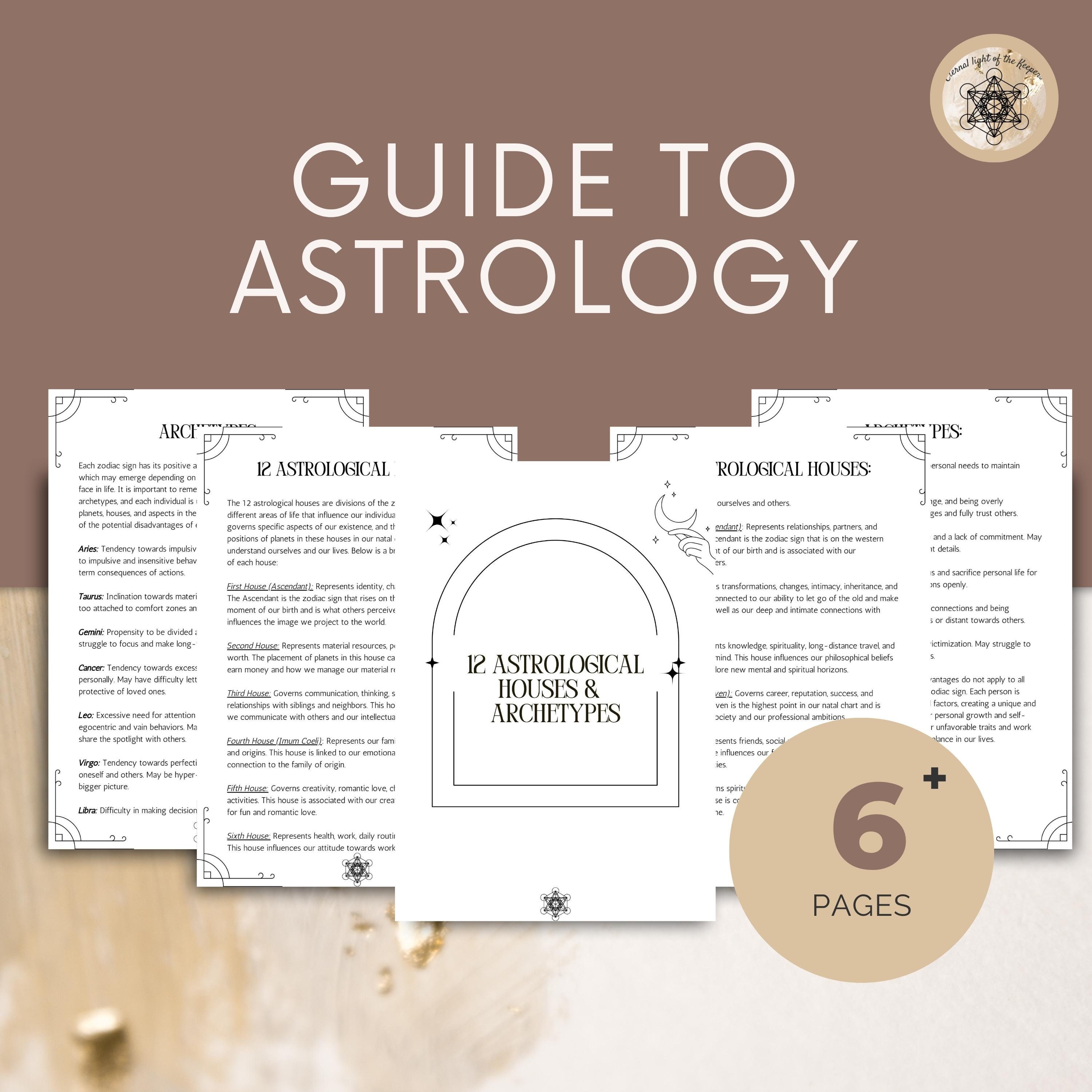 Printable Astrology Guide – Houses, Archetypes, and Modes (PDF). - Etsy