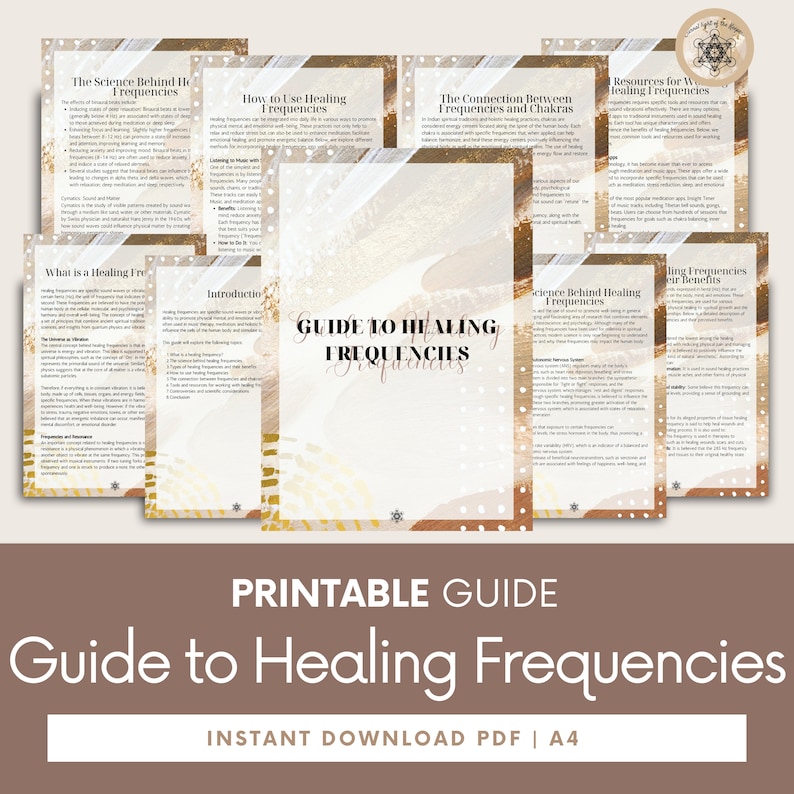 Healing Frequencies Guide, Sound Therapy, Meditation (digital Download ...