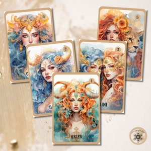 Astrology - Oracle Card Deck, Zodiac Signs and Their Characteristics ...