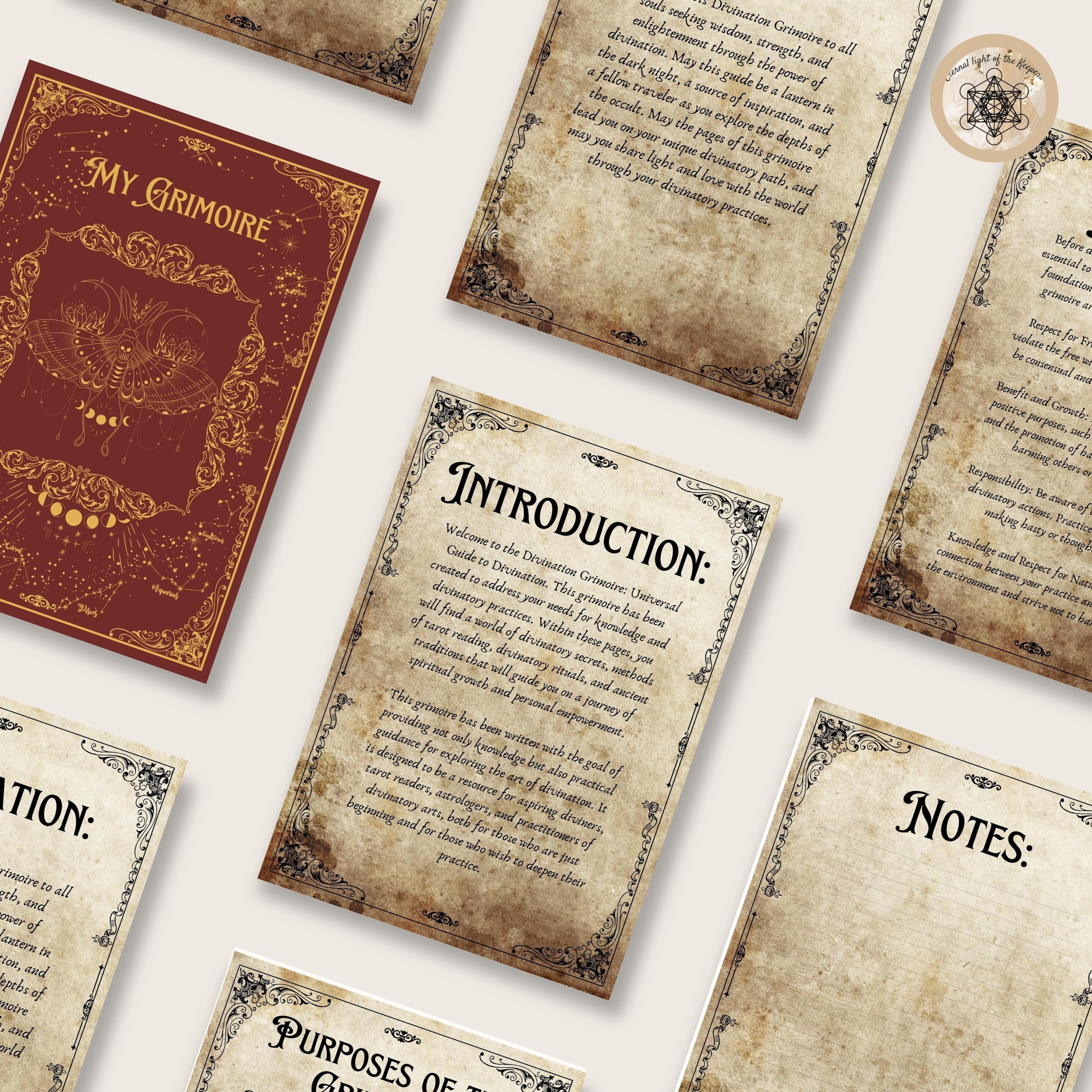 Printable Grimoire Pages, Digital Grimoire, Grimoire Pages, Grimoire Printable, Grimoire Book ...