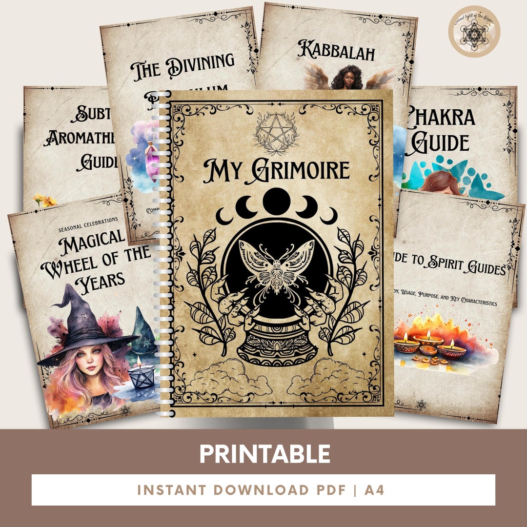 Printable Grimoire Pages, Digital Grimoire, Grimoire Pages, Grimoire Printable, Grimoire Book ...