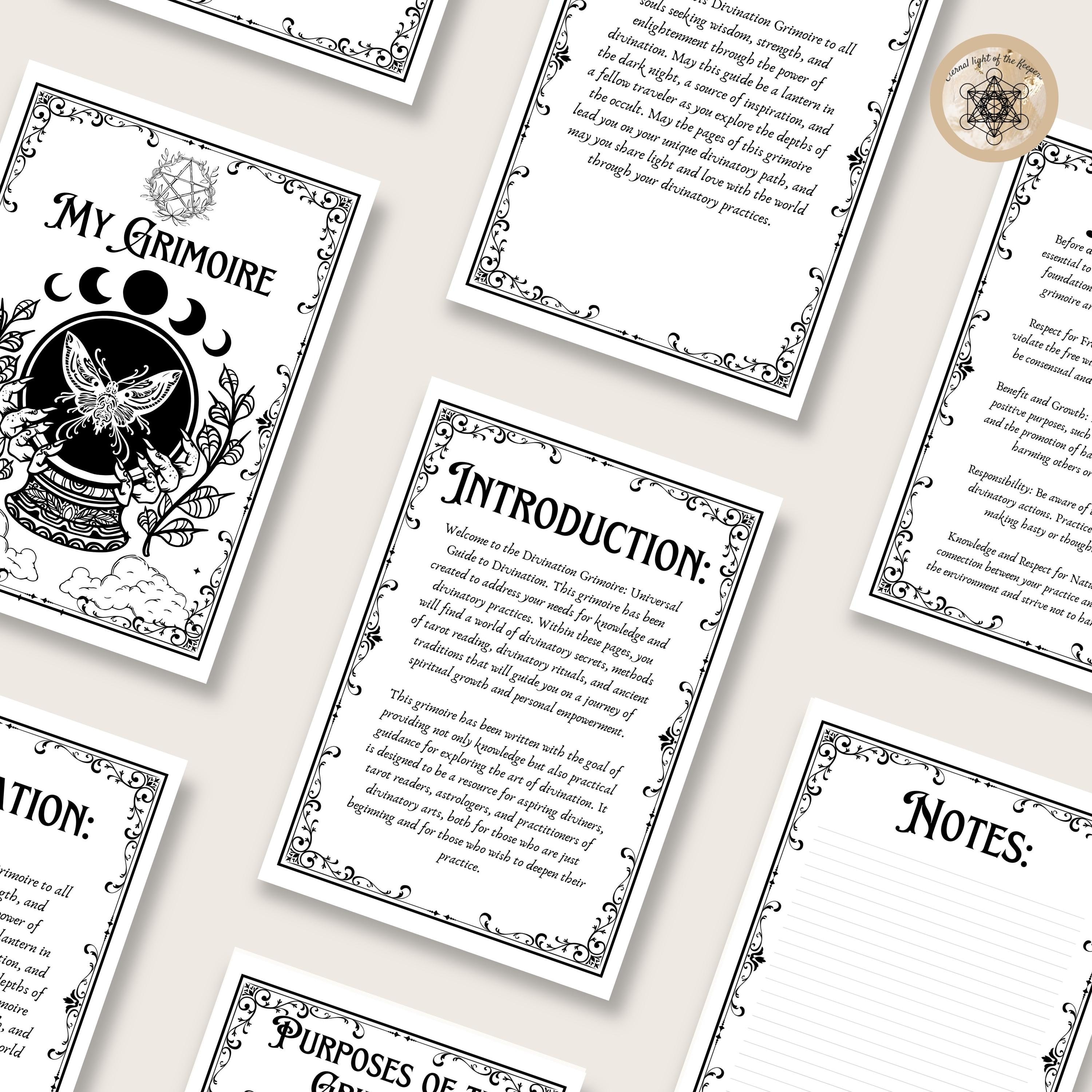 Printable Grimoire Pages, Digital Grimoire, Grimoire Pages, Grimoire Printable, Grimoire Book ...
