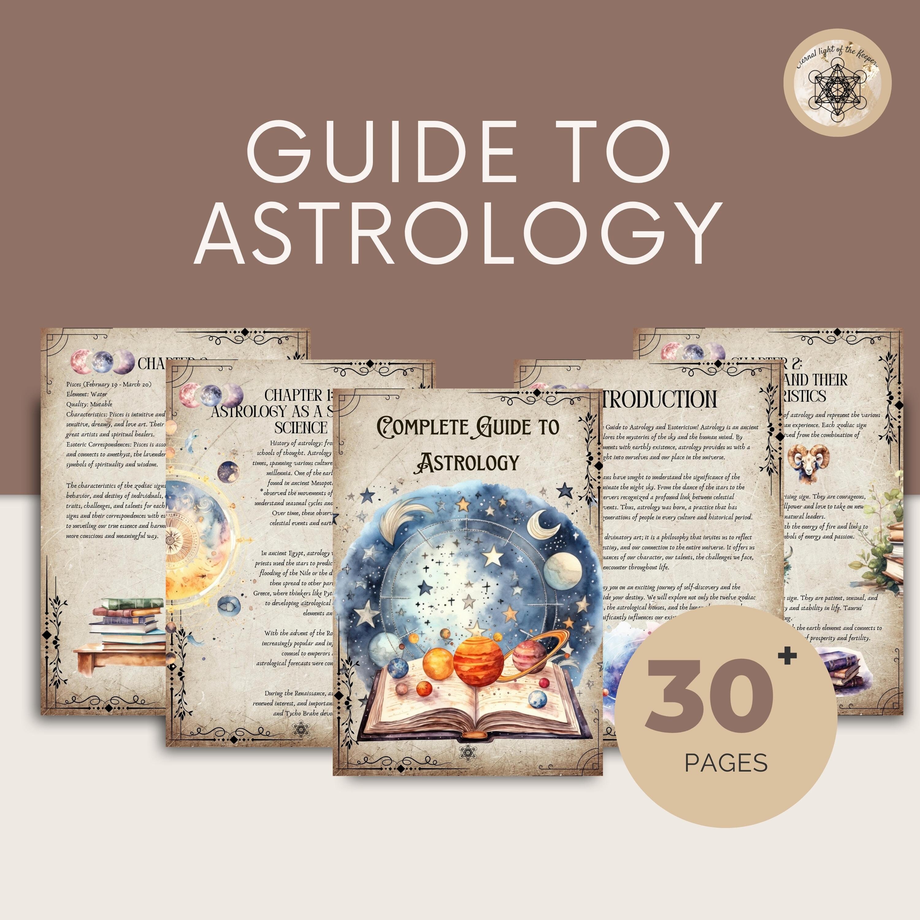 Printable Astrology Guide Detailed Astrology PDF Workbook & Journal for ...