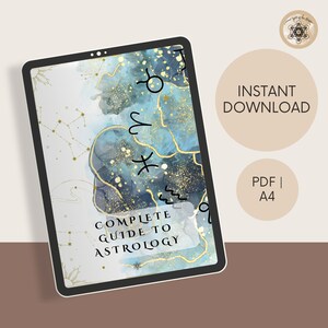 Printable Astrology Guide - Detailed Zodiac PDF Workbook & Journal for ...