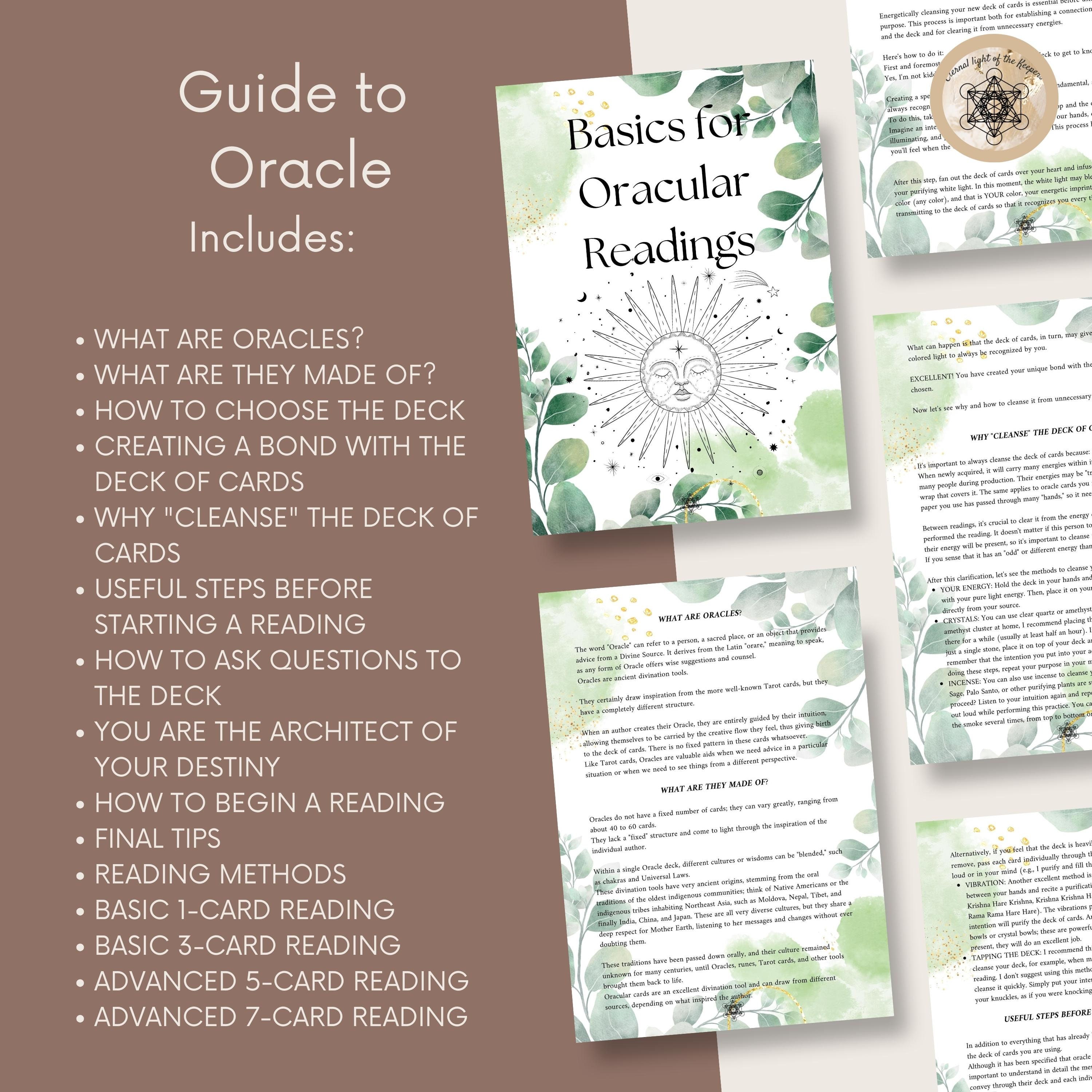 Printable Oracle Guide Comprehensive Guidebook for Card Readings, Ideal ...