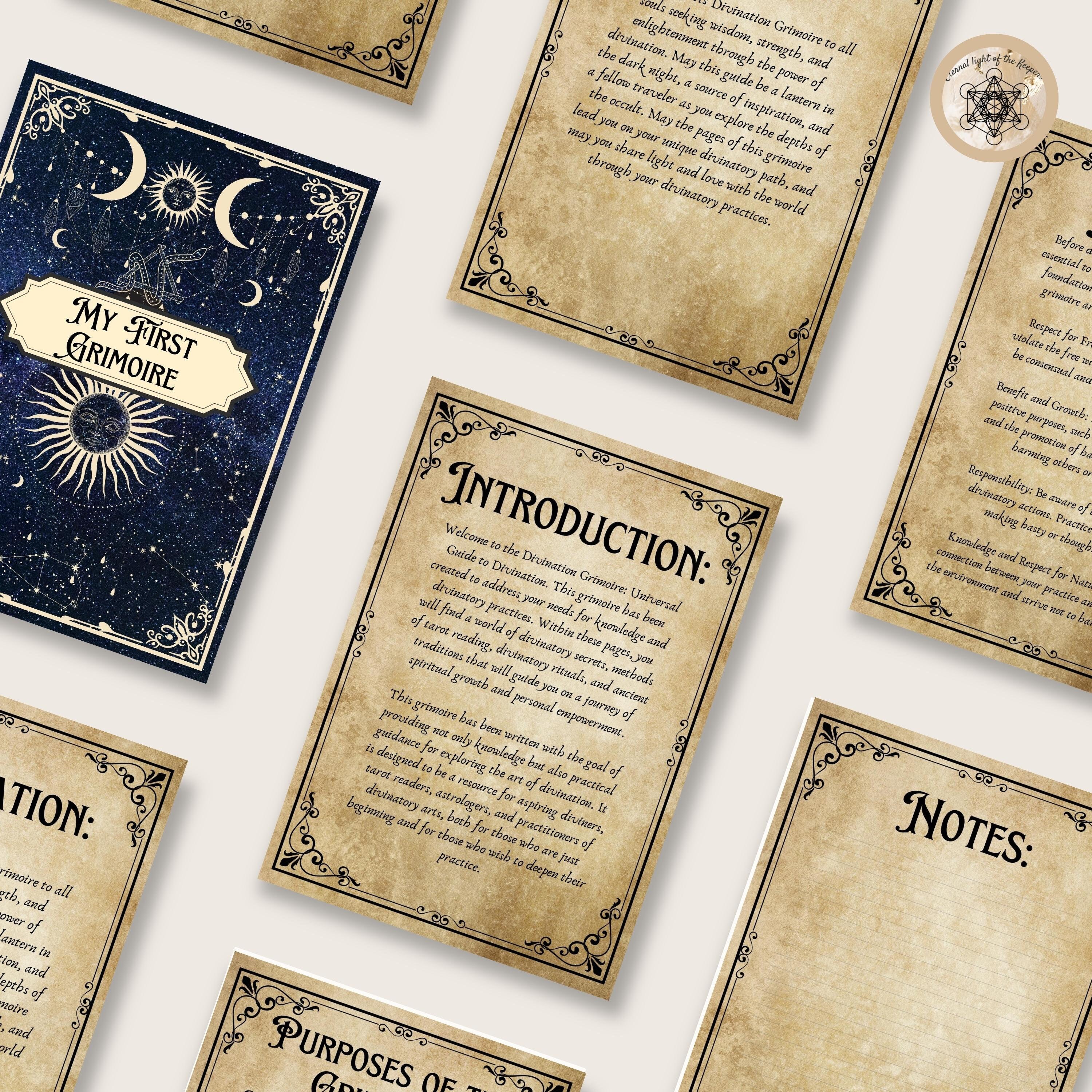 Printable Grimoire Pages, Digital Grimoire, Grimoire Pages, Grimoire Printable, Grimoire Book ...