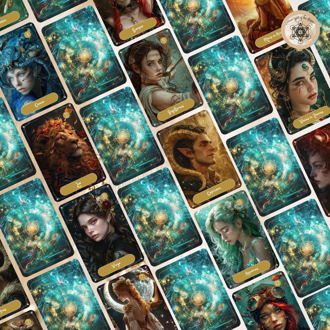 Astrology - Oracle Card Deck, Zodiac Signs and Their Characteristics ...