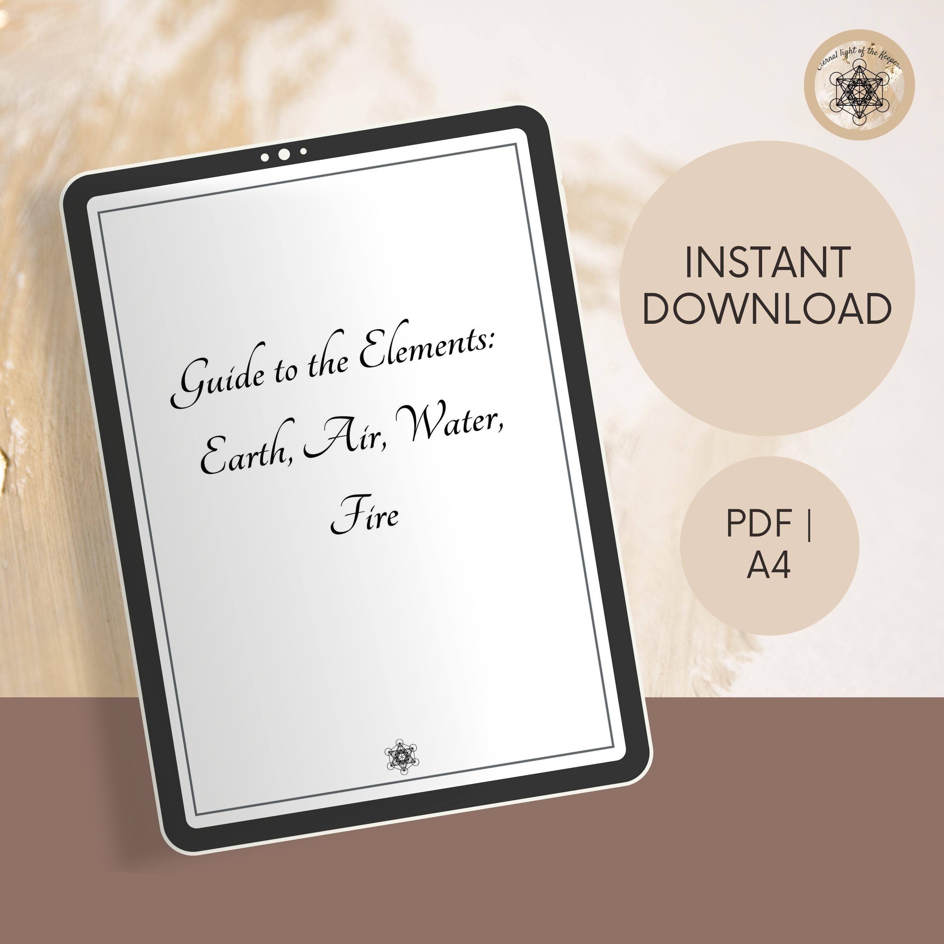 Four Elements: Earth Air Fire Water Elements Printable - Etsy