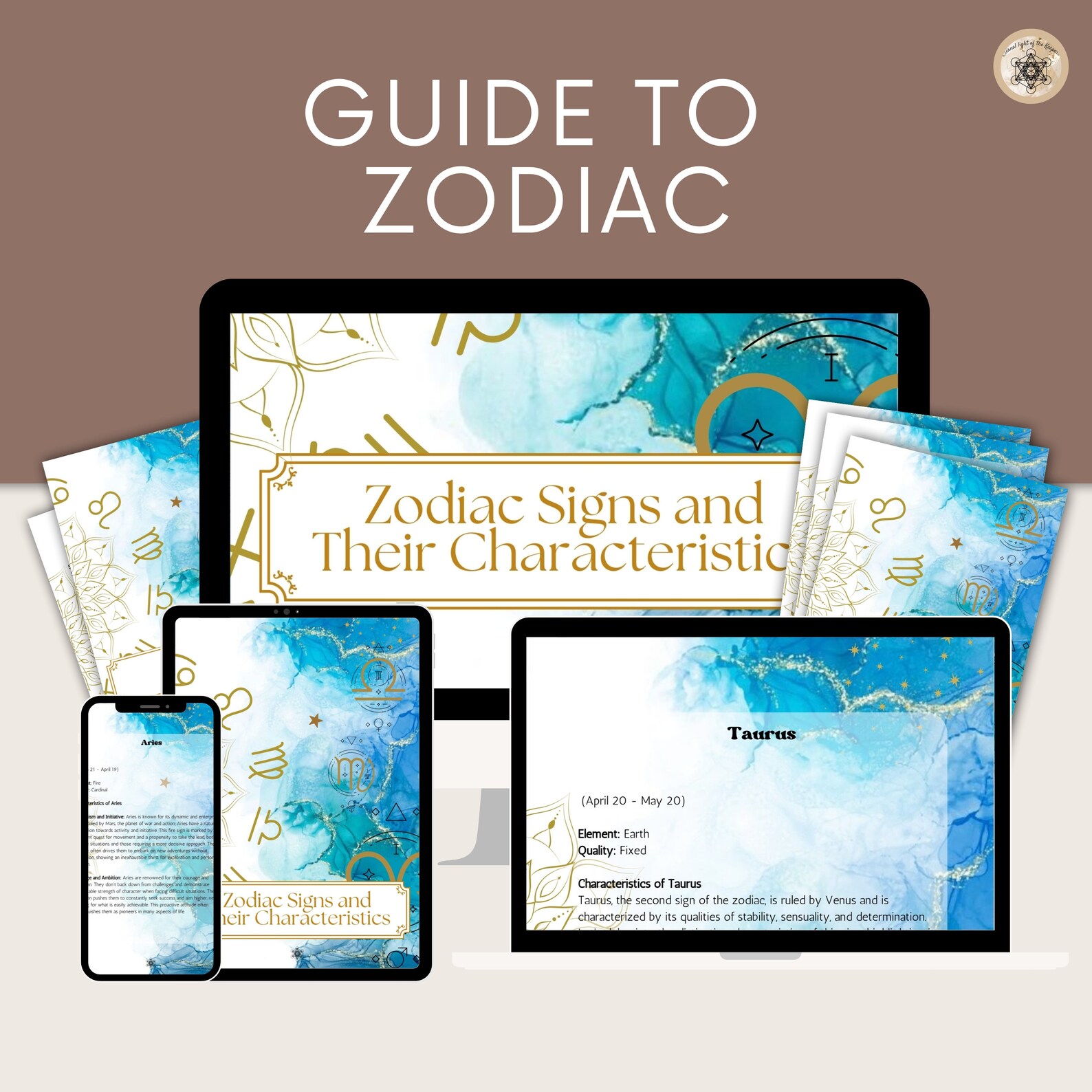 Printable Zodiac Guide Detailed Zodiac PDF, Zodiac Signs and Their ...