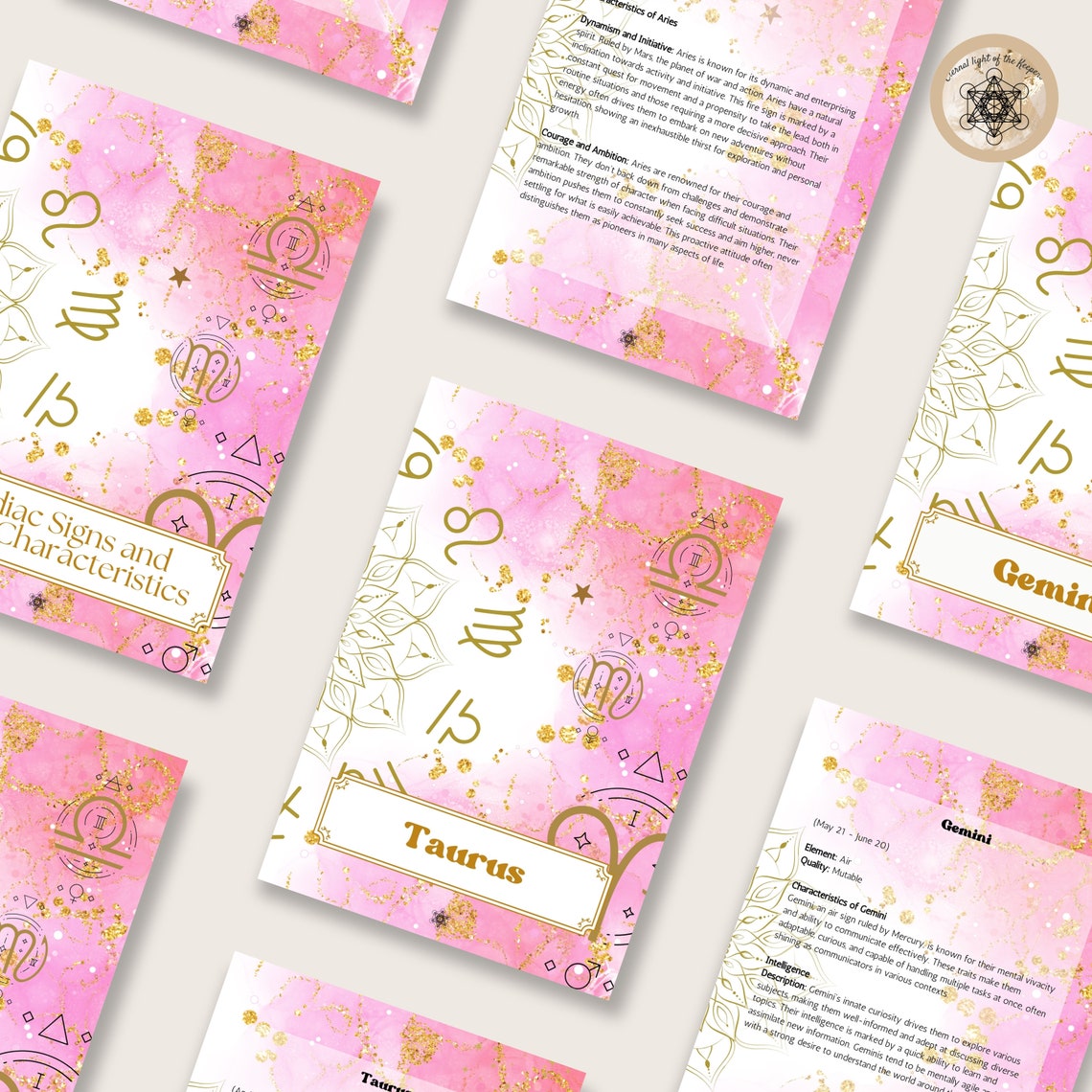 Printable Zodiac Guide Detailed Zodiac PDF, Zodiac Signs and Their ...