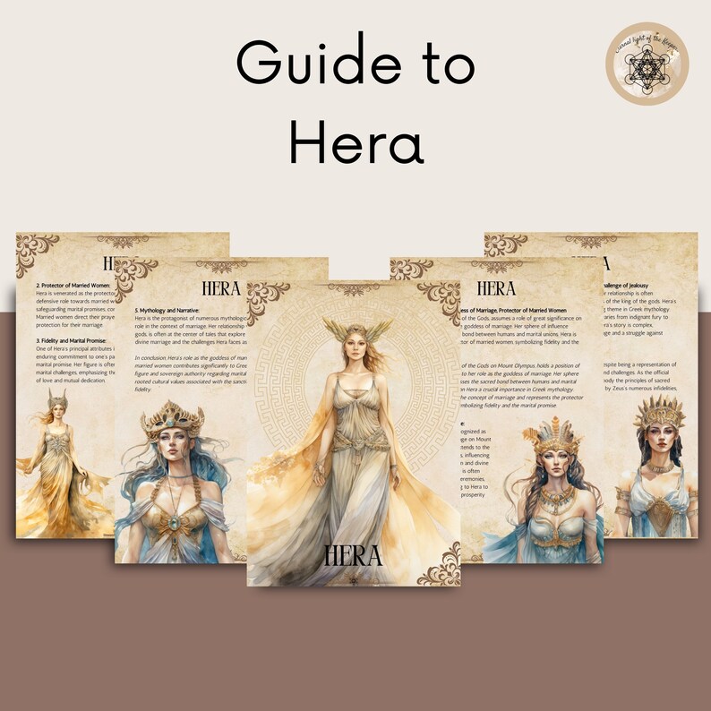 Hera, Queen of Gods, Greek Mythology Guide (PDF). - Etsy