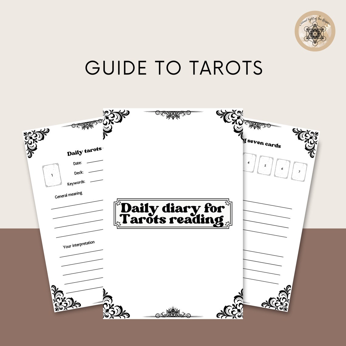 Tarot Guide for Beginners – Printable A4 PDF, Card Reading Skills - Etsy
