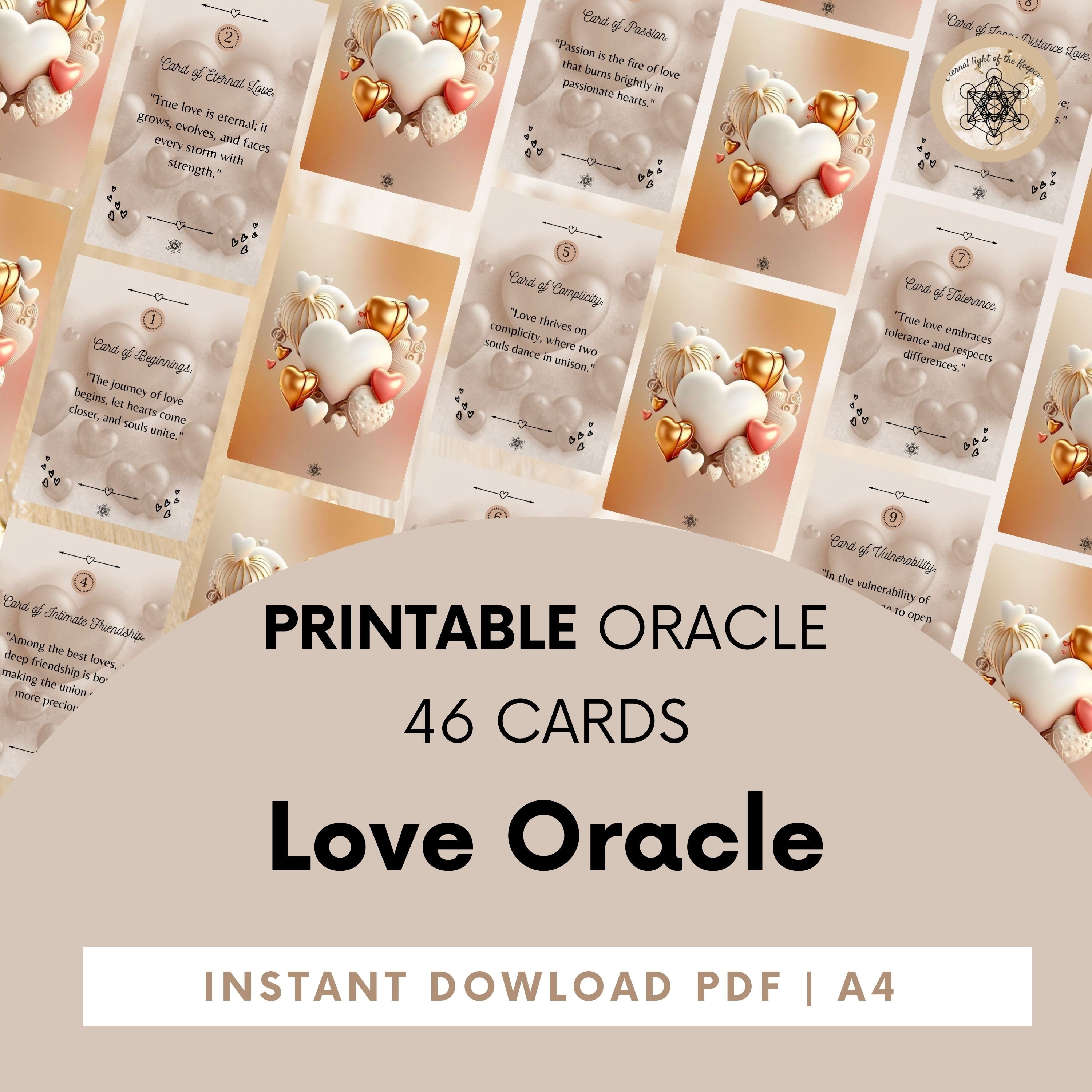 The Love Oracle Cards, Printable Love Oracle Deck, Oracle Cards PDF ...
