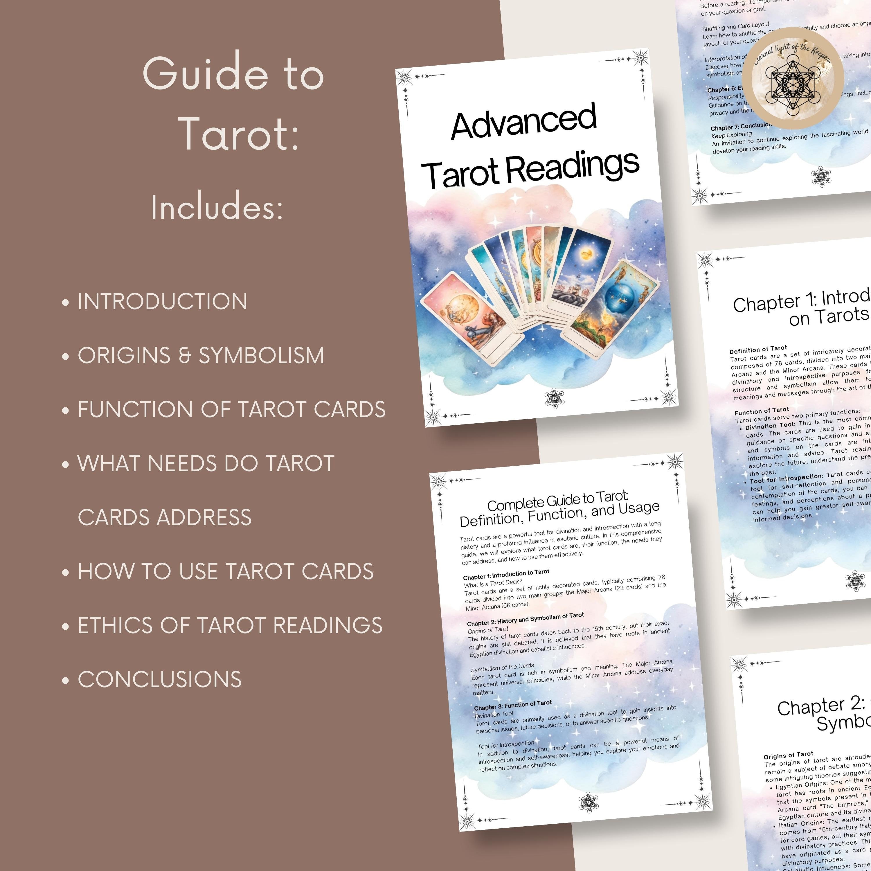 Printable Tarots Guide Engaging PDF Guide on Tarot Card Reading, Guide ...