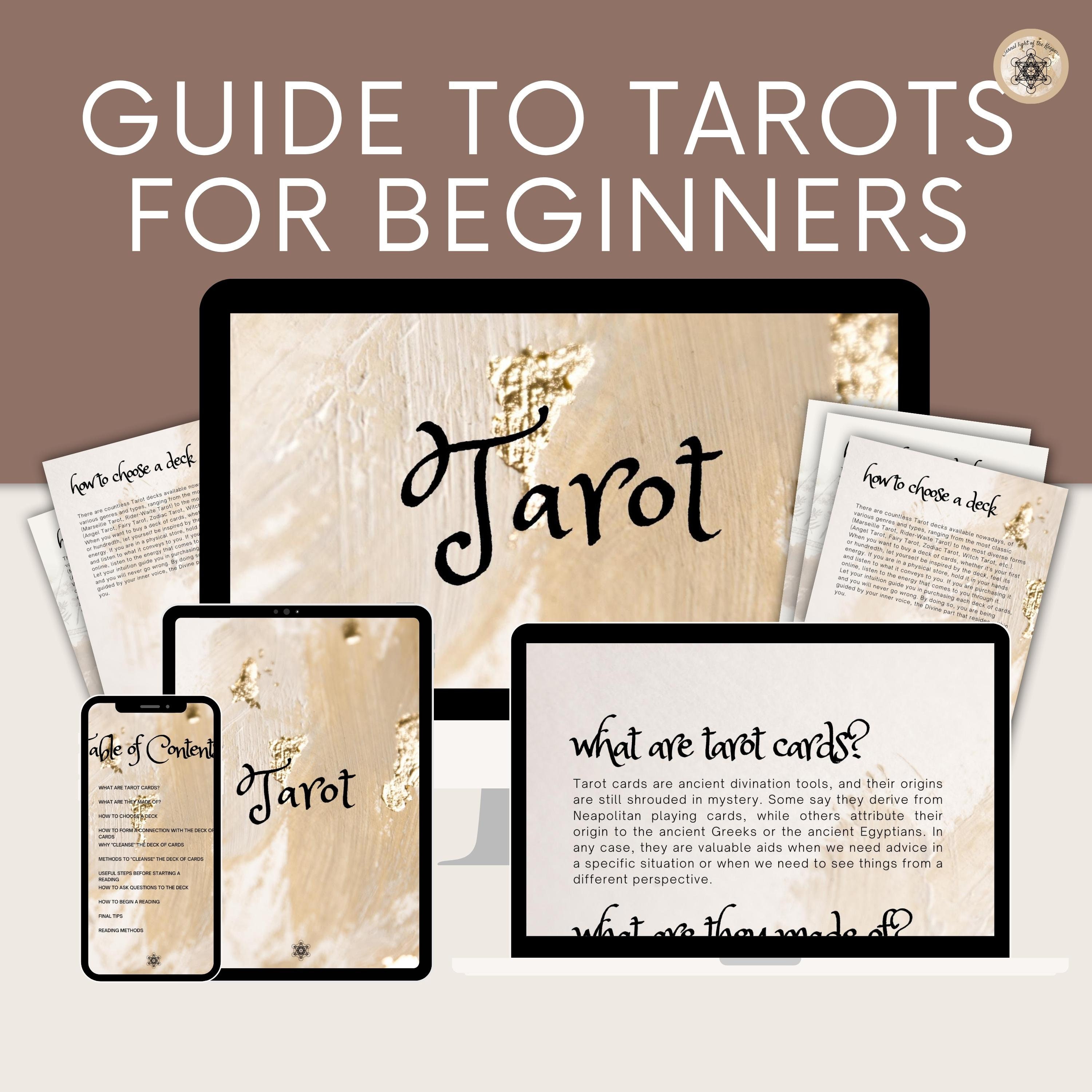 Printable Tarots for Beginners Guide Comprehensive A4 PDF - Etsy