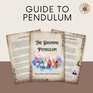 Printable Pendulum Guide, Divination Charts, Grimoire Pages (PDF ...
