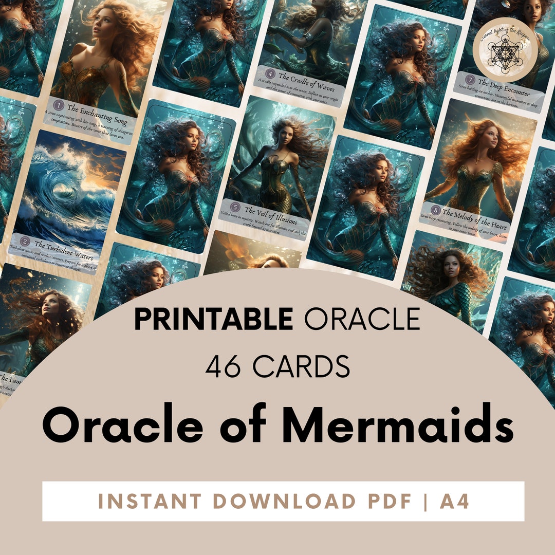 Sirens Oracle Cards, Printable 46-card Deck (PDF Guide). - Etsy