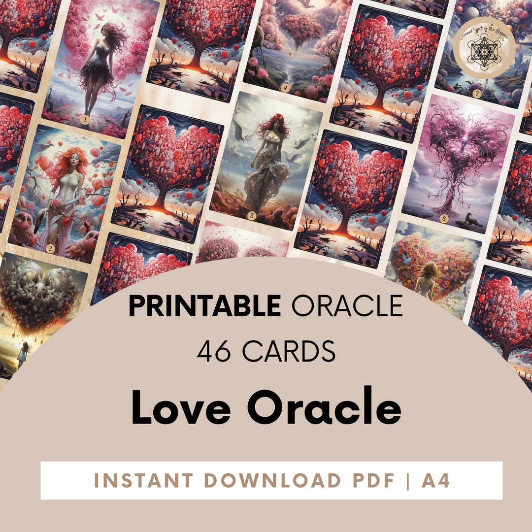 The Love Oracle Cards, Printable Love Oracle Deck, Oracle Cards + PDF ...